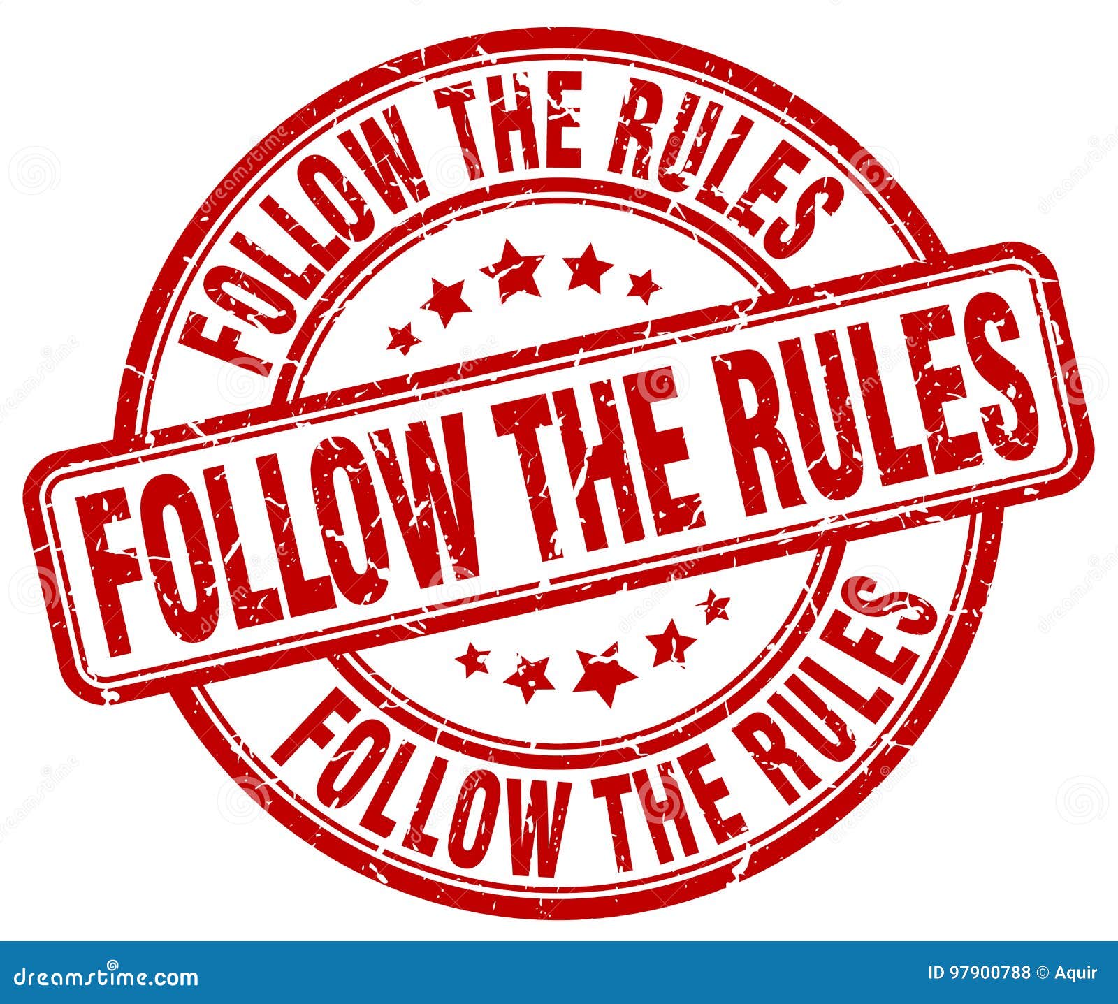 Follow the rules stamp stock vector. Illustration of rule - 97900788