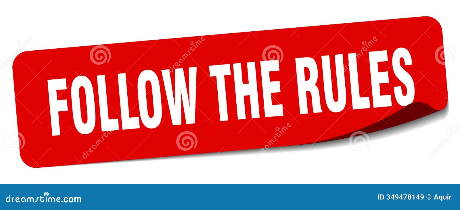 Follow the Rules Sticker. Follow the Rules Label Stock Vector ...