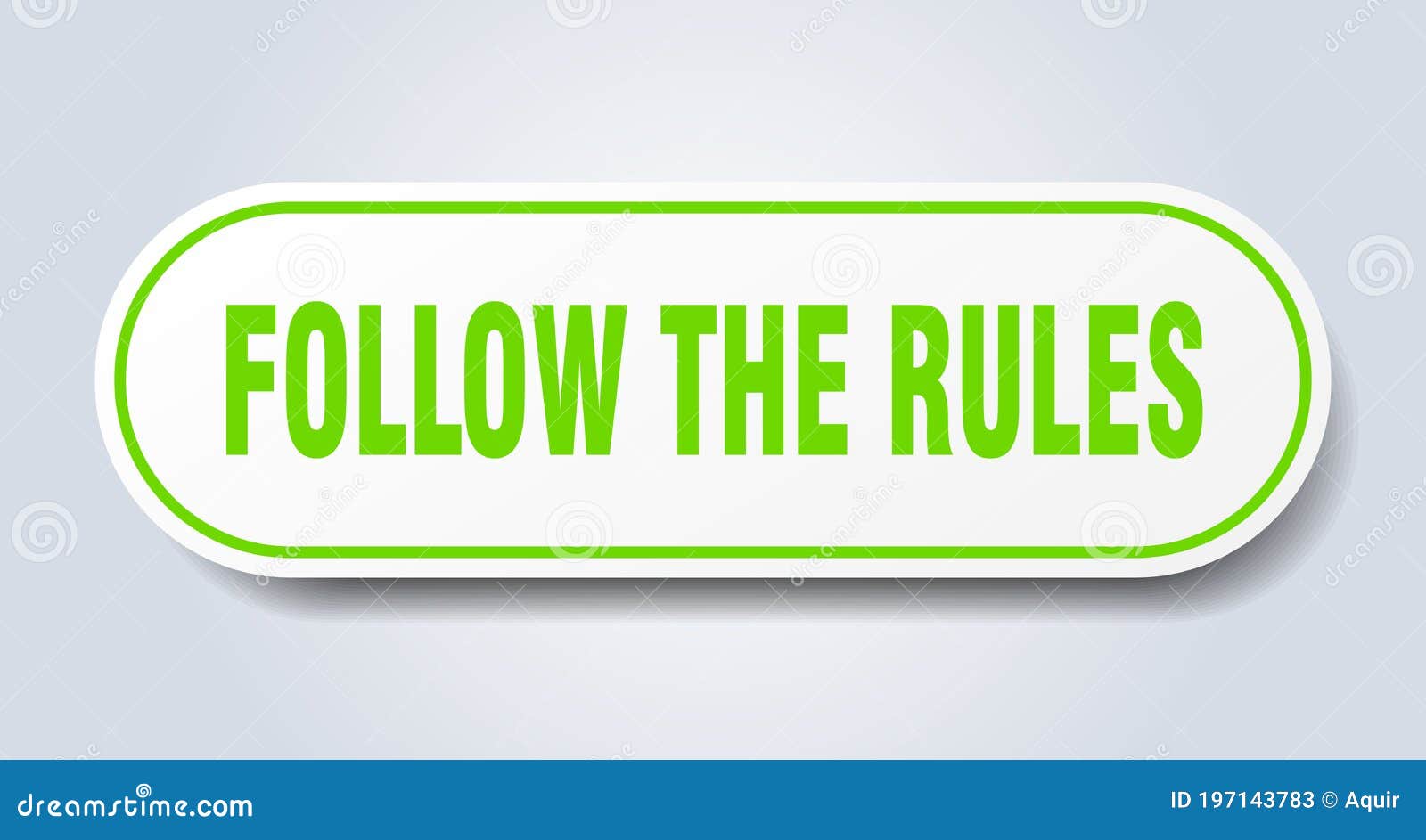 Follow the rules sticker. stock vector. Illustration of sign - 197143783