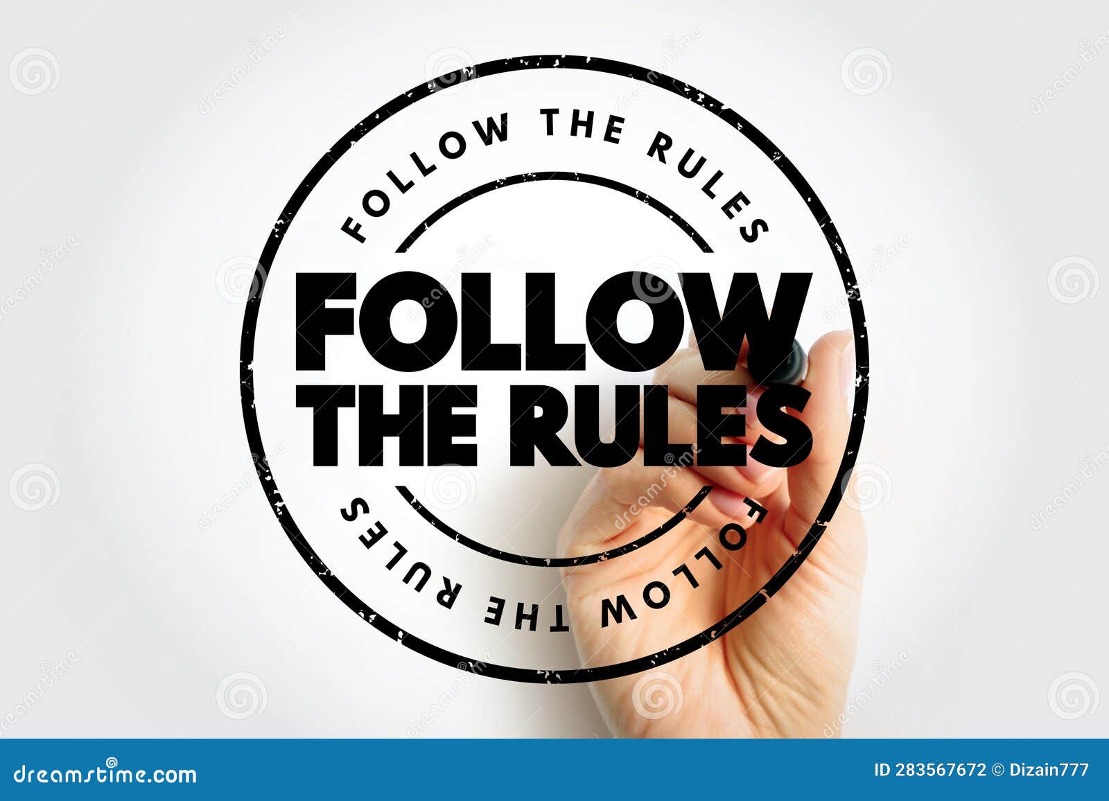 Follow the Rules Text Stamp, Concept Background Stock Photo - Image of ...