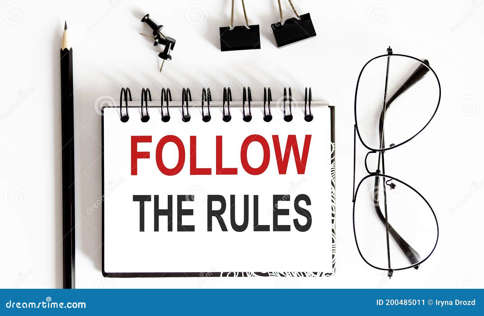 FOLLOW the RULES . Text on White Paper on White Background Stock Image ...