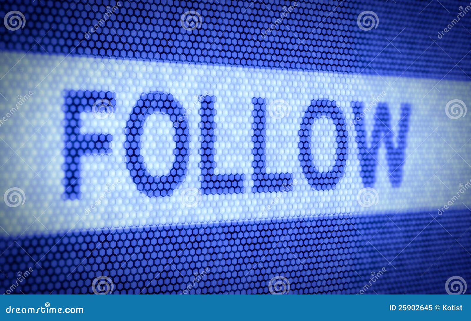 Follow screen stock illustration. Illustration of media - 25902645