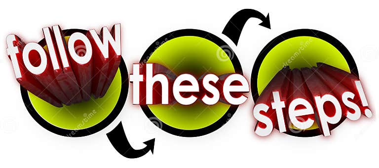 Follow these Steps Diagram Workflow Instructions Stock Illustration ...