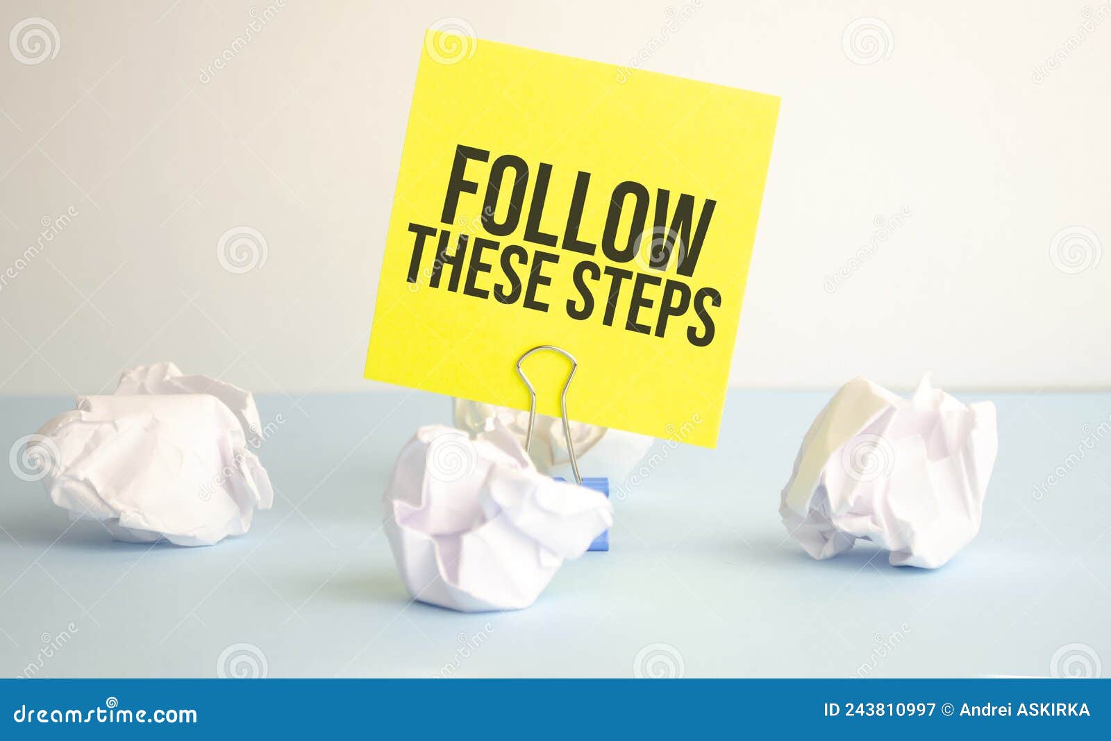 Follow these Steps on the Paper. Concept Stock Image - Image of educate ...