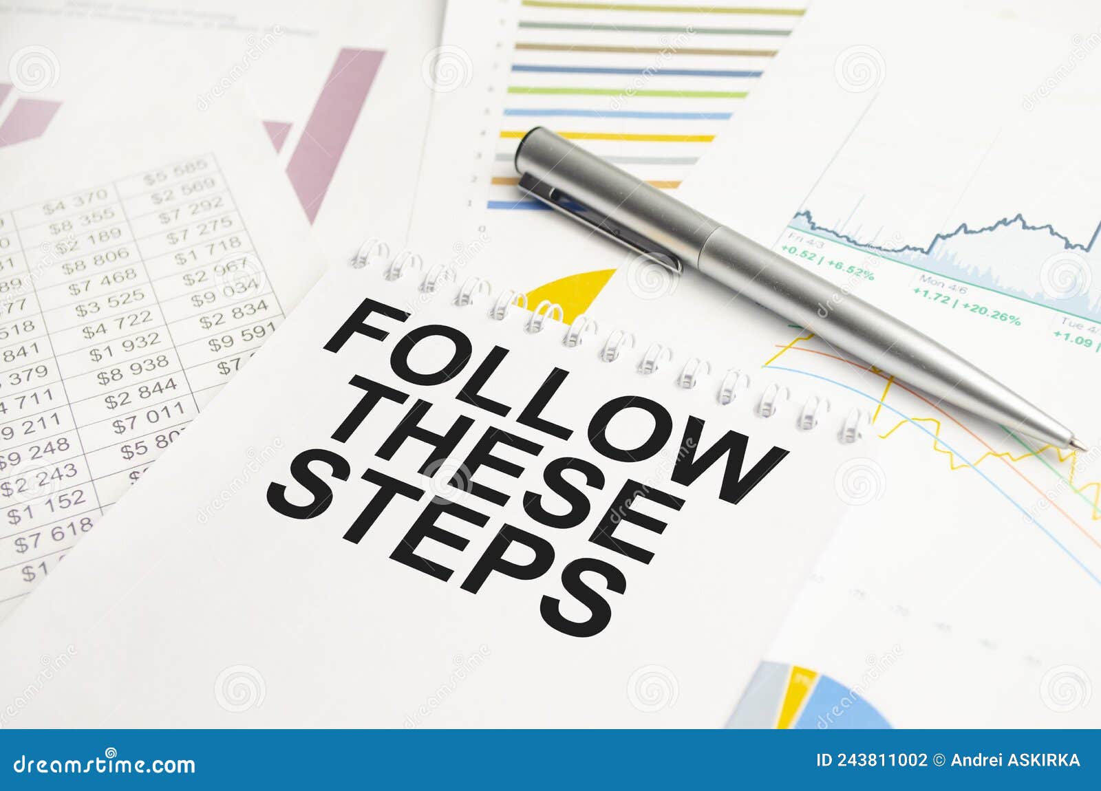 Follow these Steps on the Paper. Concept Stock Photo - Image of follow ...