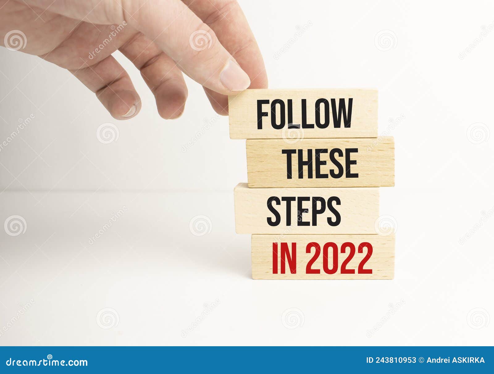 Follow these Steps Text on White Paper on the Wood Table Stock Image ...