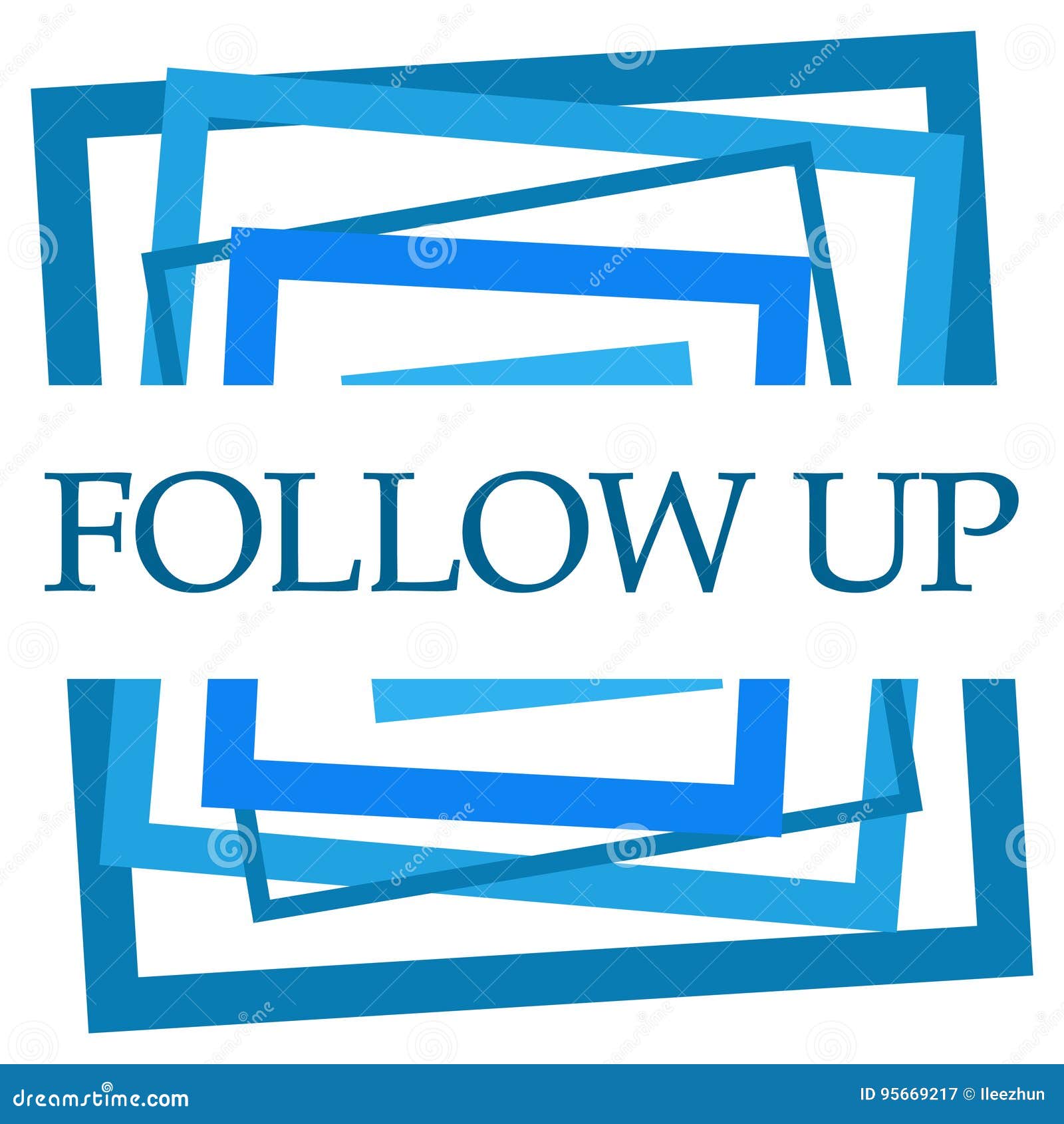 Follow Up Blue Random Borders Stock Illustration - Illustration of ...