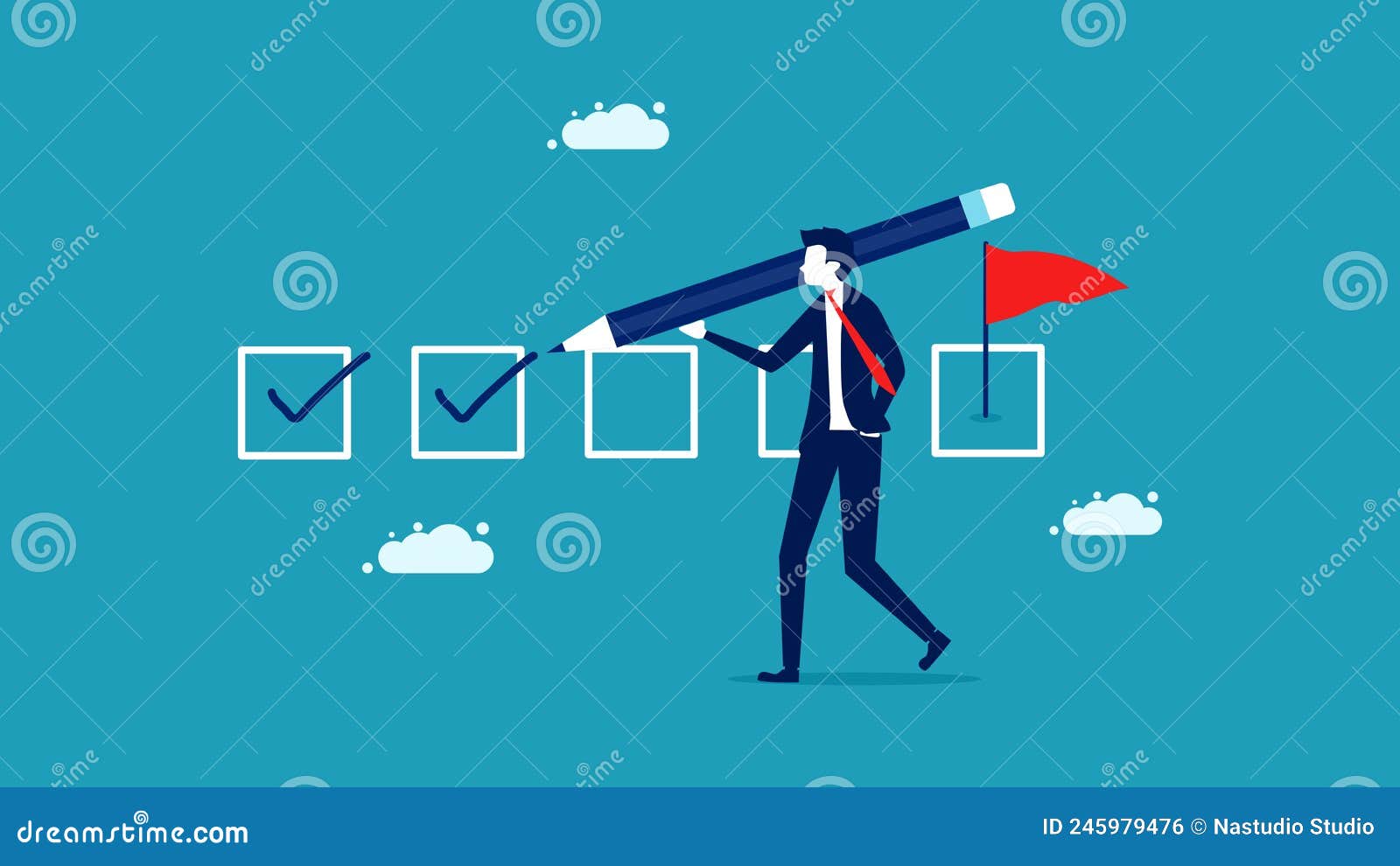 Follow Up on Targeted Work. Progress Checklist Stock Vector ...