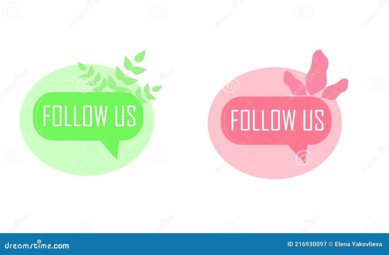 Follow Us Web, Business, Sticker, Icon, Label Stock Vector ...