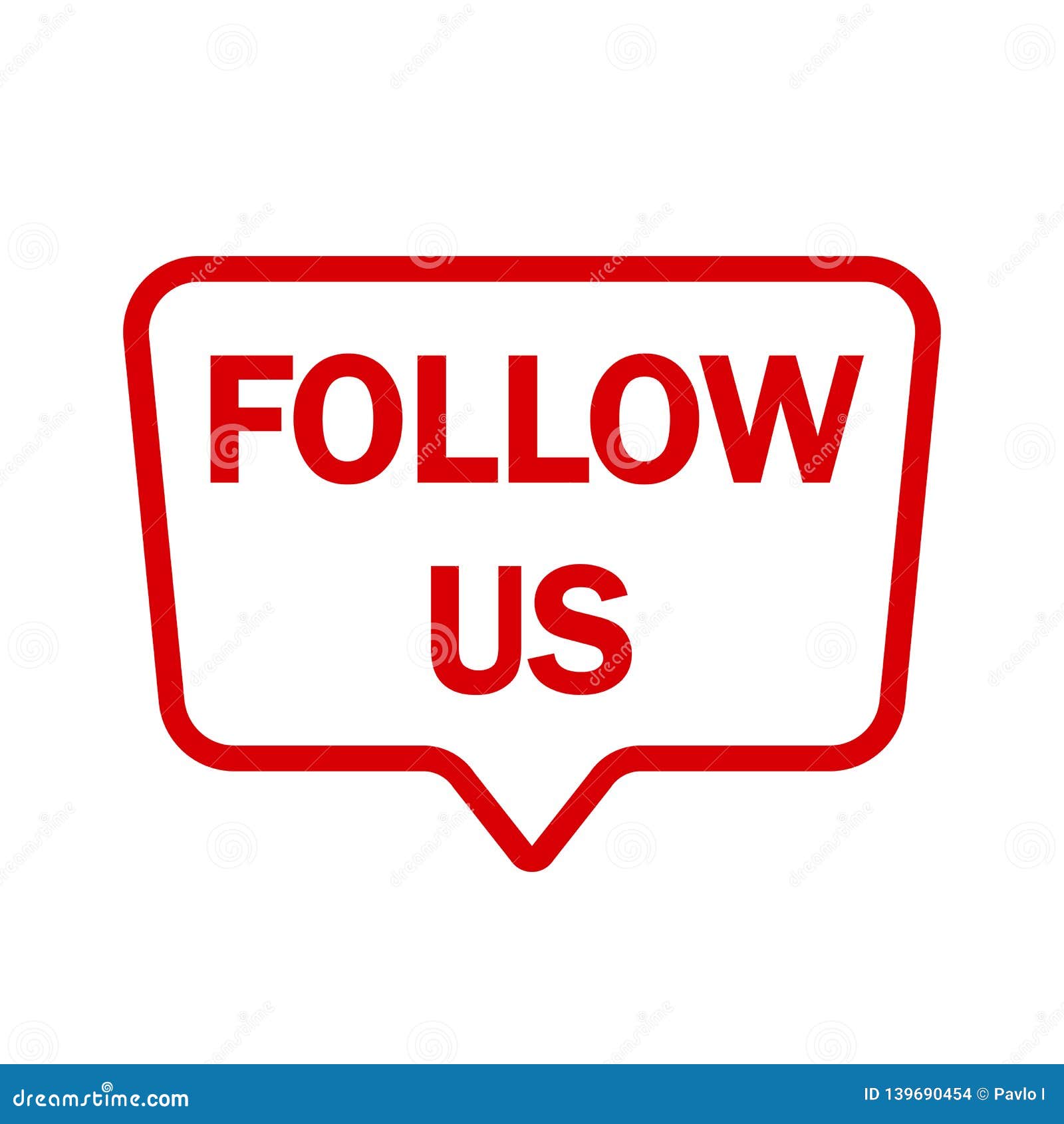 Follow Us Button Icon â€“ Vector Stock Vector - Illustration of follow ...