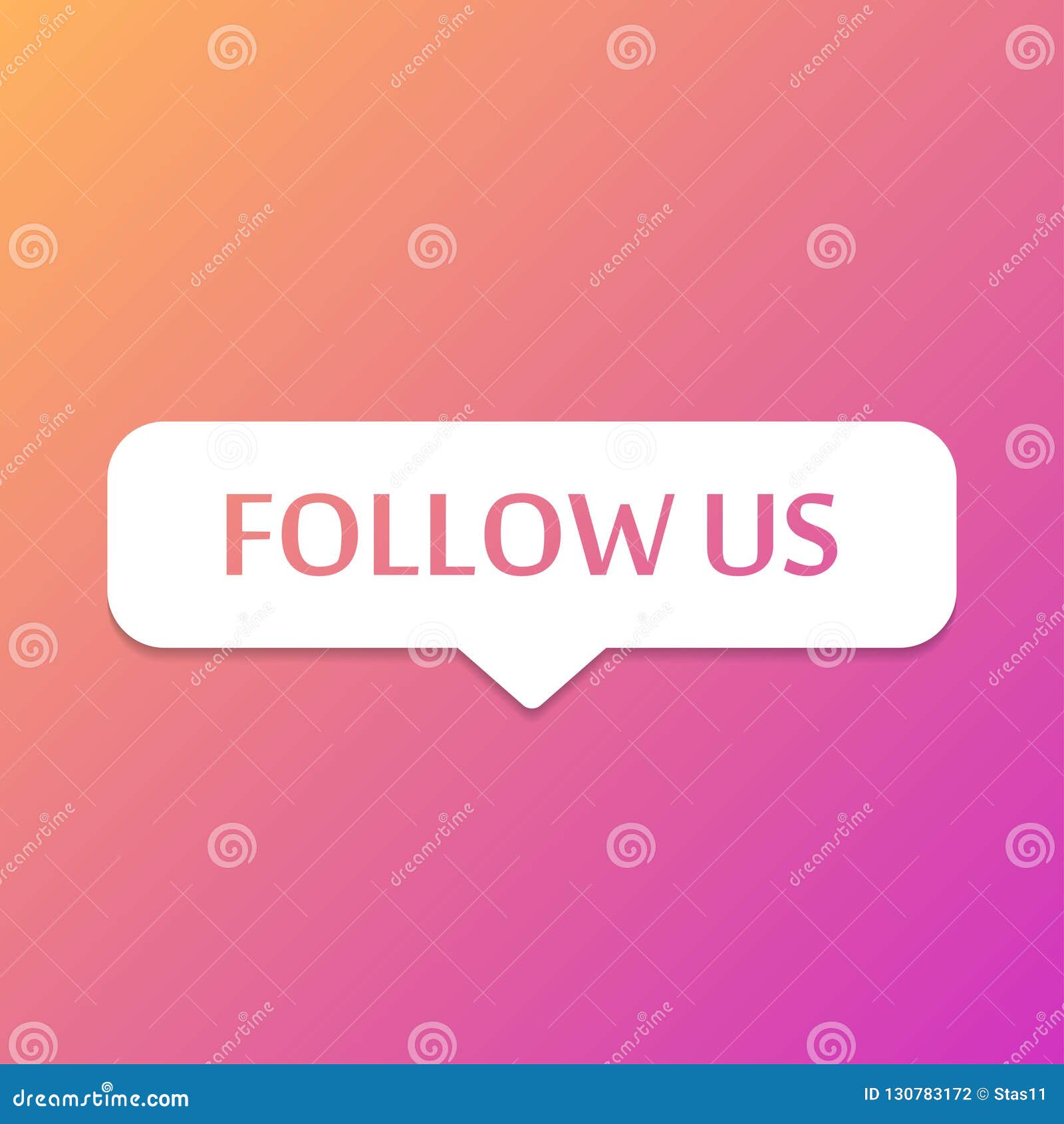 Follow Us Button Icon for Design. Vector Illustration Stock Vector ...