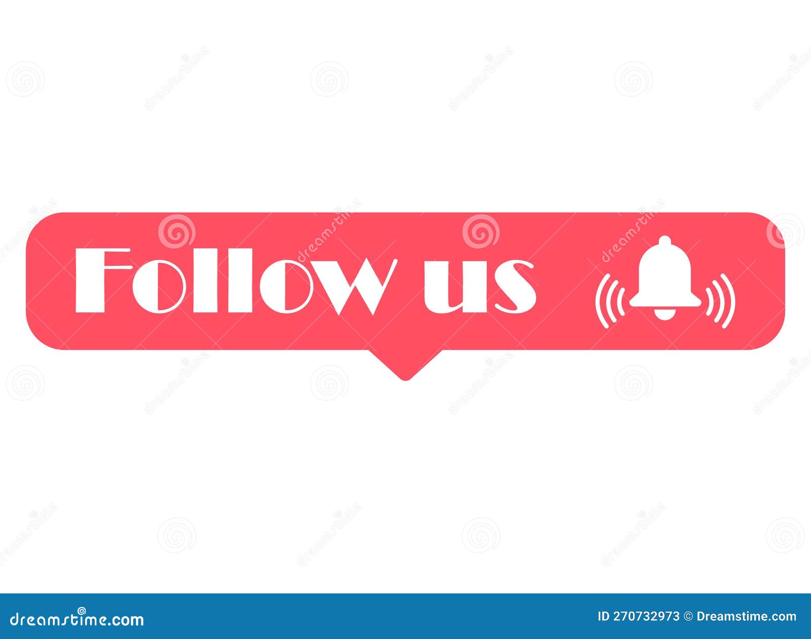 Follow Us Graphic Concept Symbol, Speech Button Web Label, Vector ...