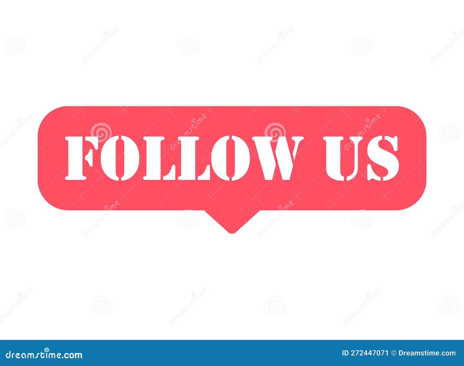 Follow Us Graphic Concept Symbol, Speech Button Web Label, Vector ...