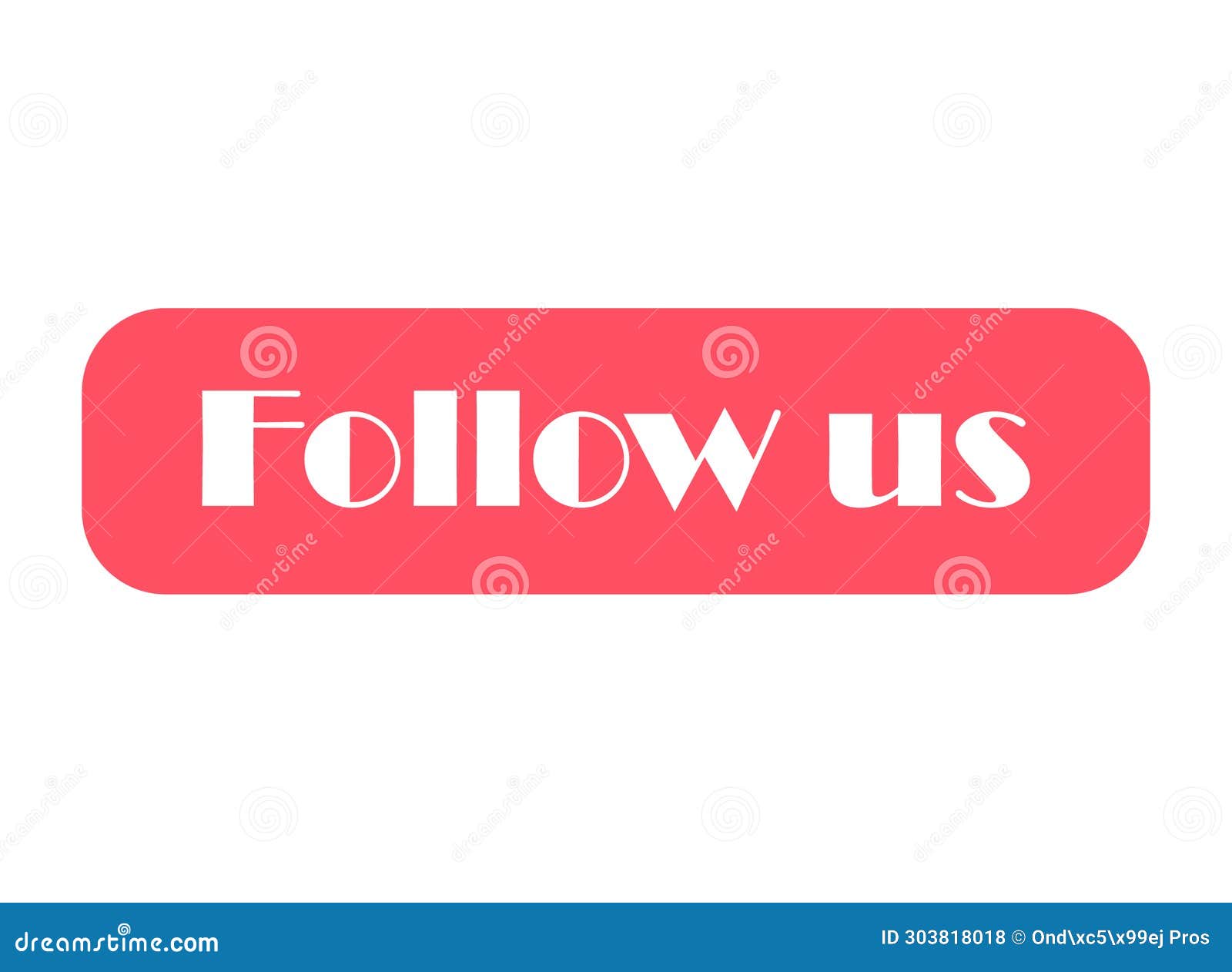 Follow Us Graphic Concept Symbol, Speech Button Web Label, Vector ...