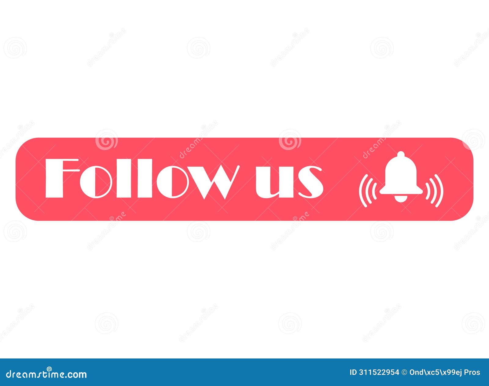 Follow Us Graphic Concept Symbol, Speech Button Web Label, Vector ...