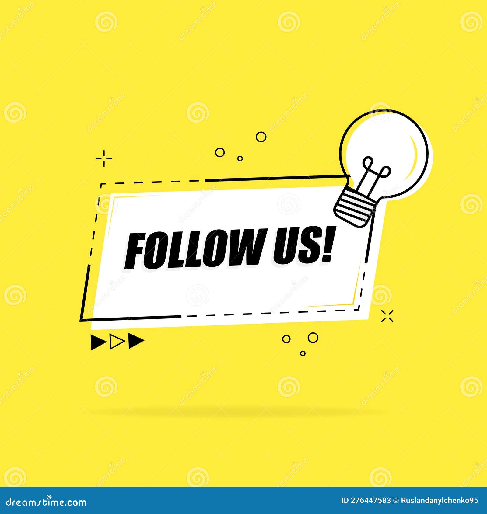 Follow Us Icon with Thumbs Up Hand. Vector Illustration. Stock ...