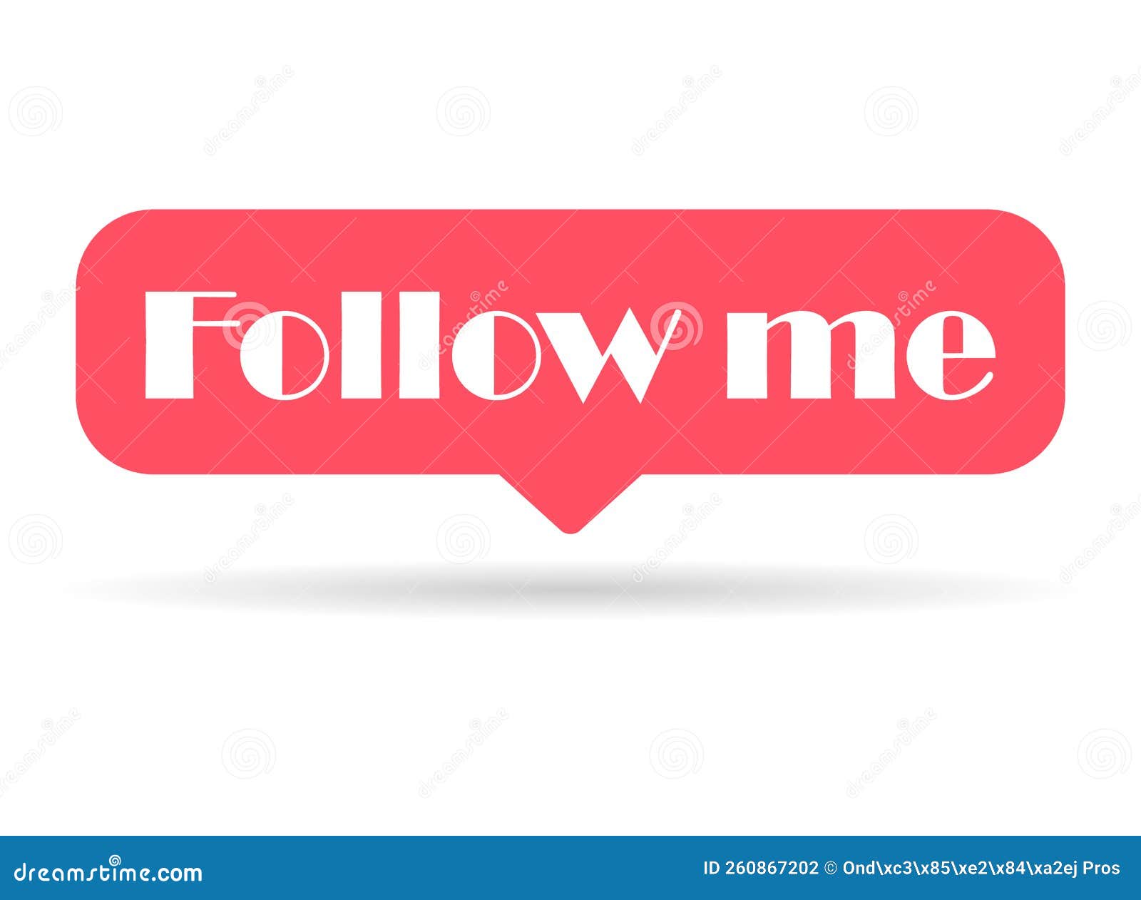 Follow Us Shadow Graphic Concept Symbol, Speech Button Web Label ...