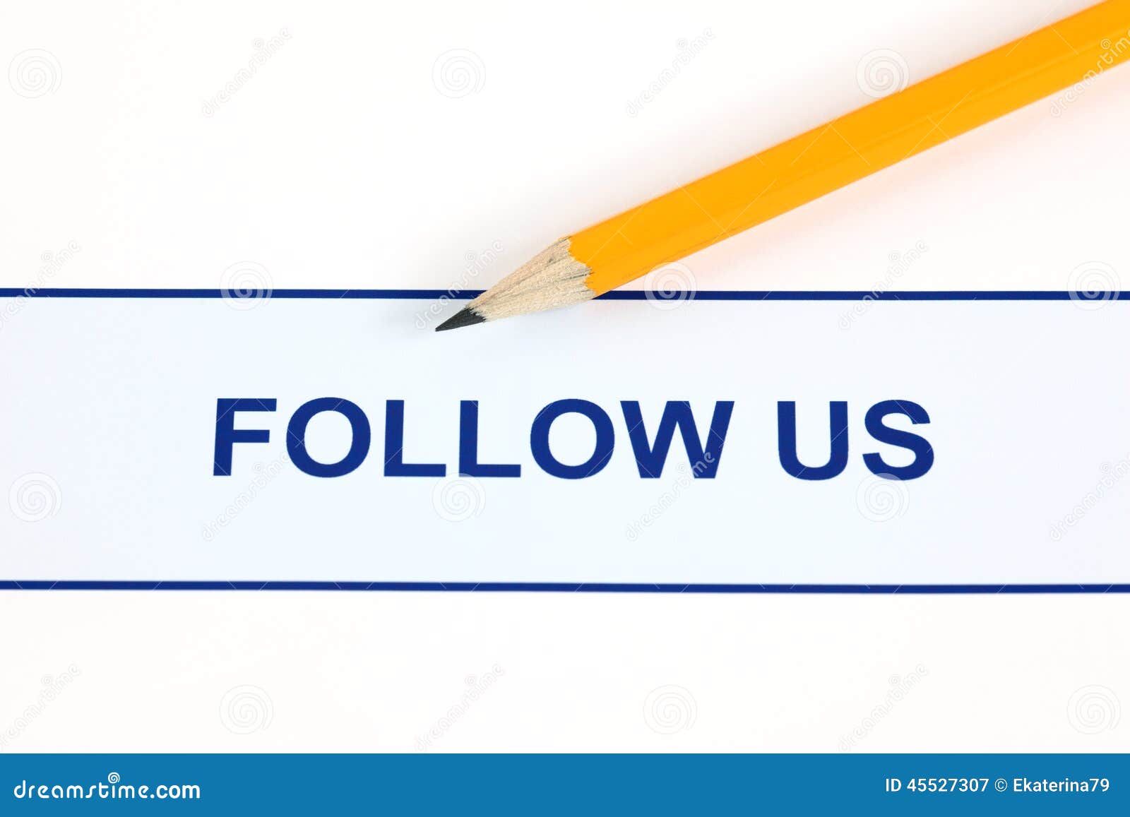 Follow Us stock image. Image of close, letter, word, pencil - 45527307
