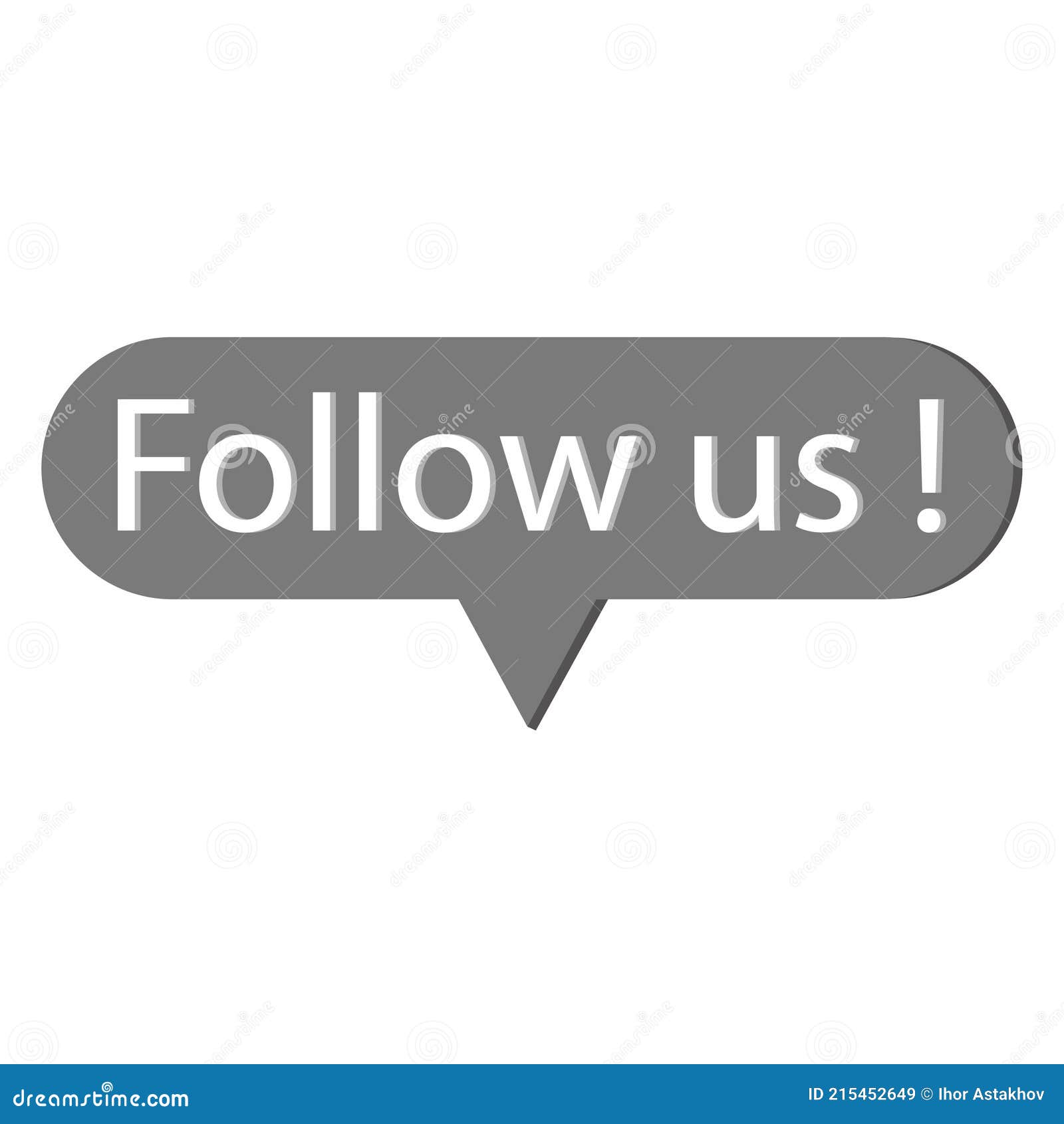 Follow Us Vector Icon on White Backgraund . Button Icon Stock Vector ...