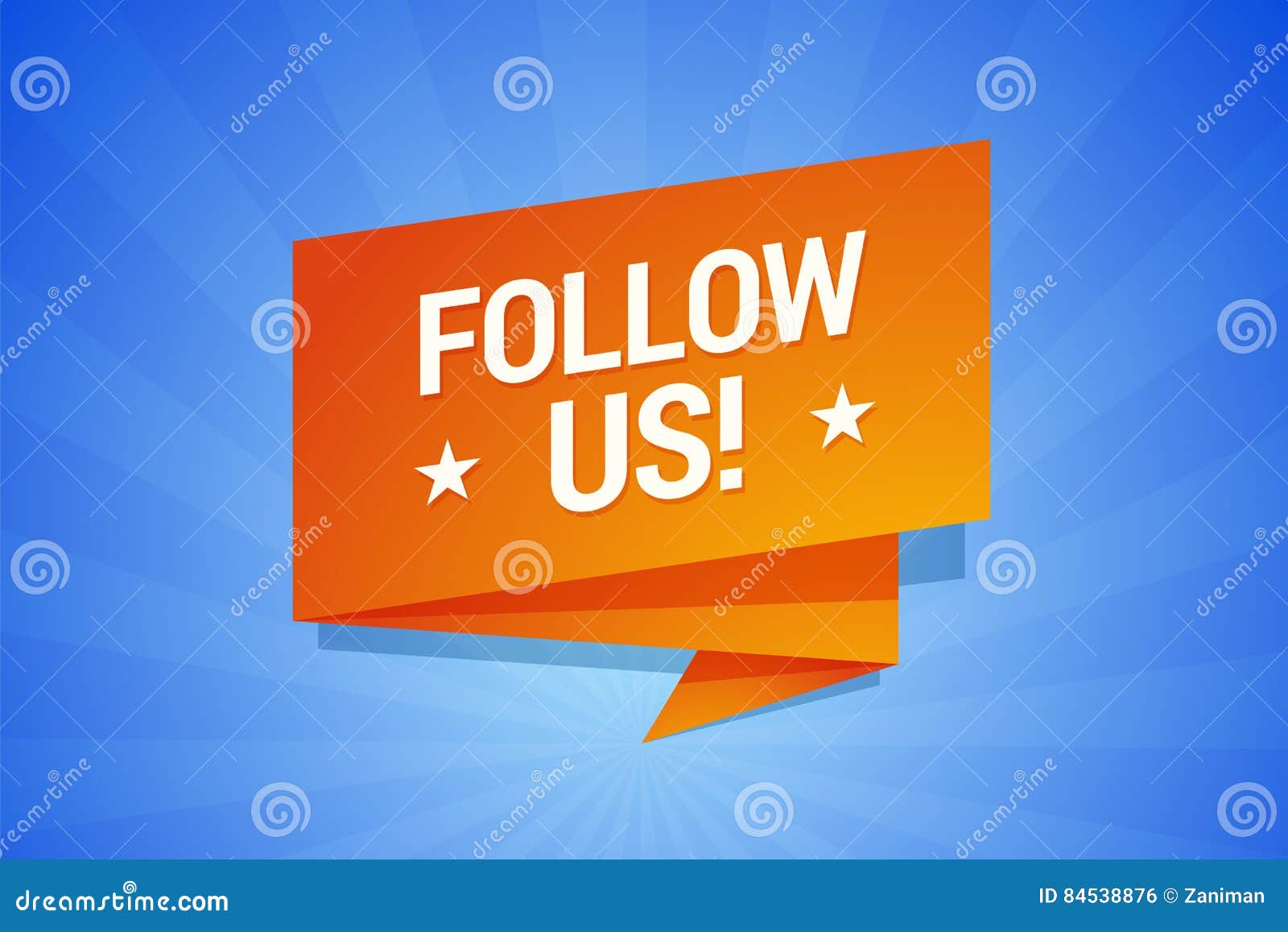 Follow Us Vector Illustration. Stock Vector - Illustration of internet ...