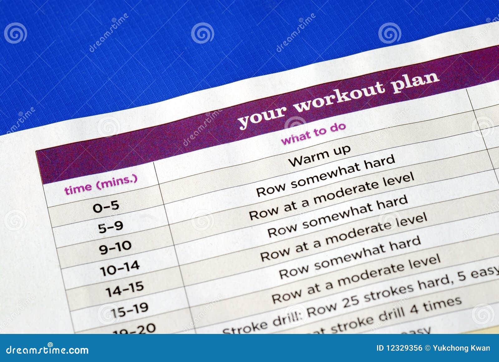 Follow the work out plan stock photo. Image of building - 12329356