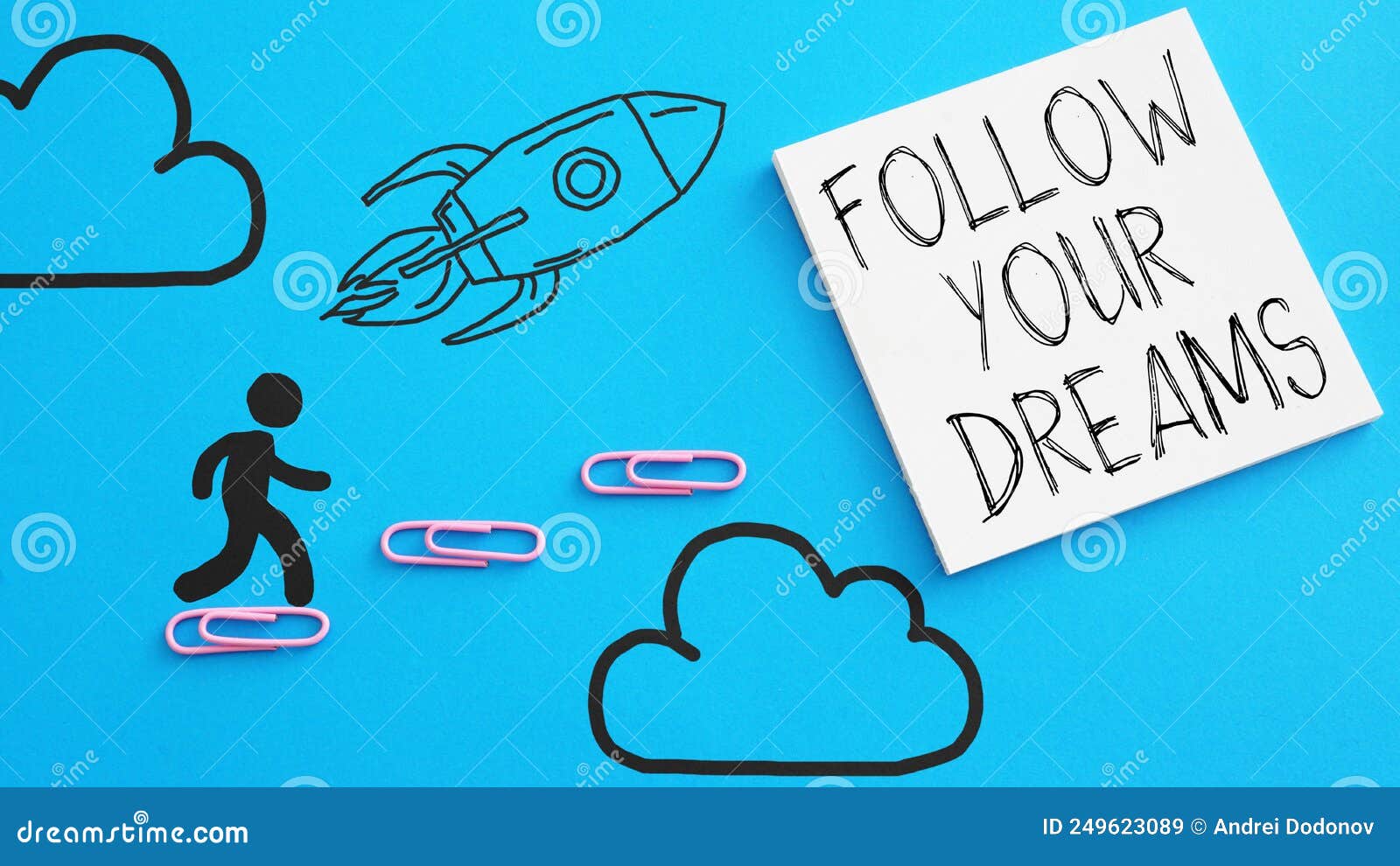 Follow Your Dreams is Shown Using the Text Stock Image - Image of ...