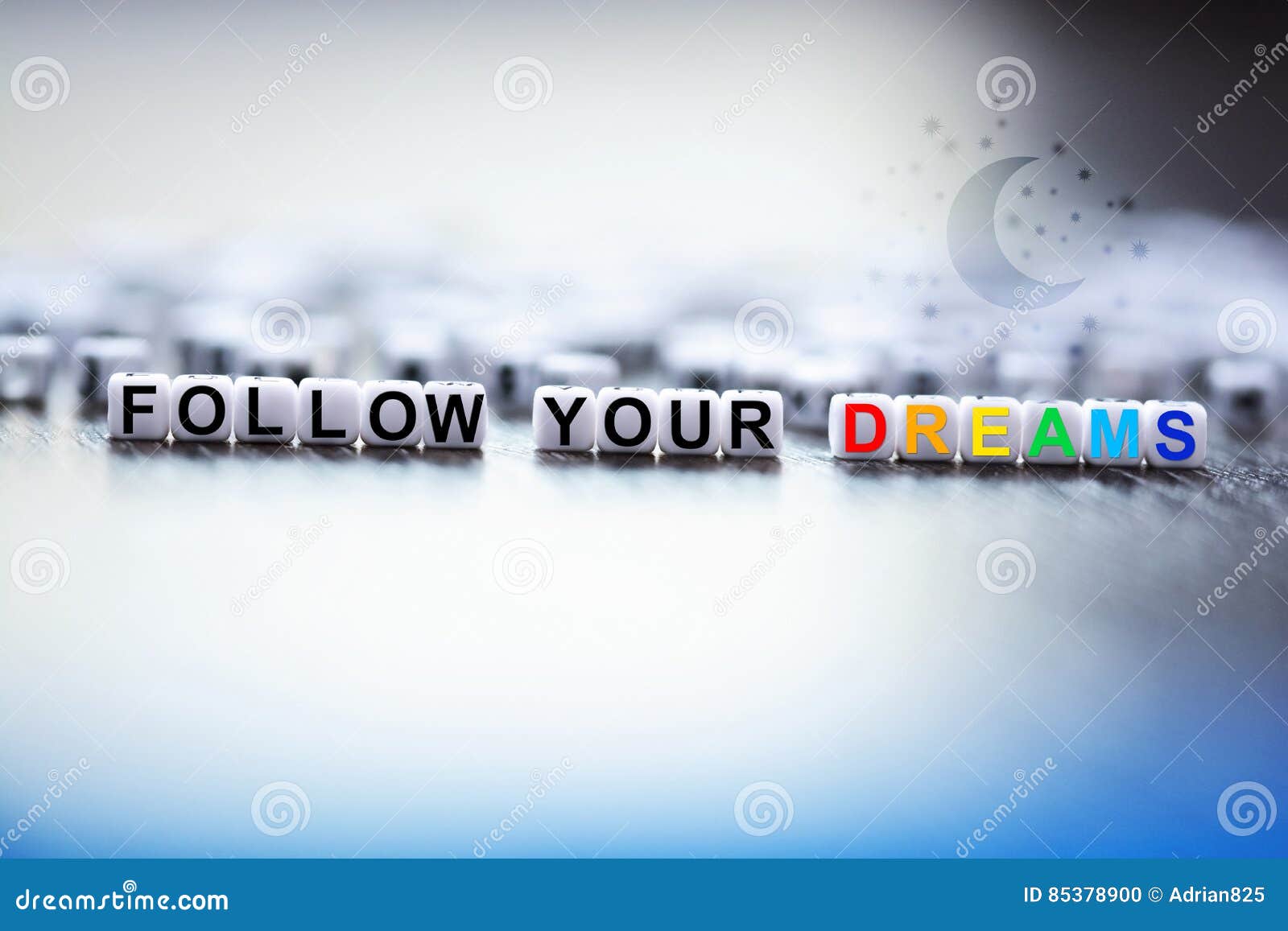 Follow Your Dreams Text Made from Plastic Letter Beads Stock Photo ...