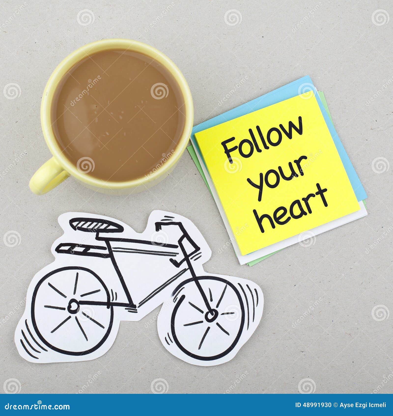 Follow Your Heart Phrase Note Stock Photo - Image of sentence ...