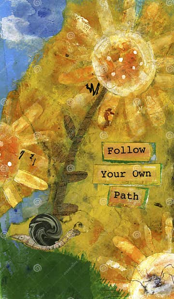 Follow Your Own Path 2 stock illustration. Illustration of ...