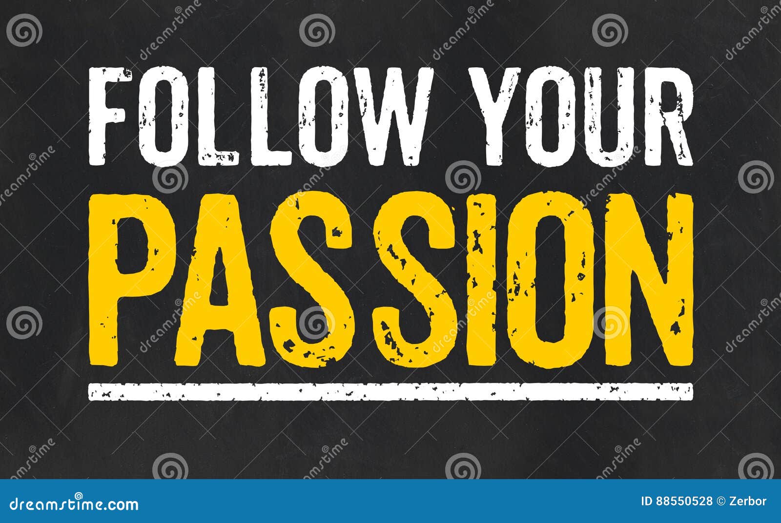 Follow your passion stock illustration. Illustration of career - 88550528