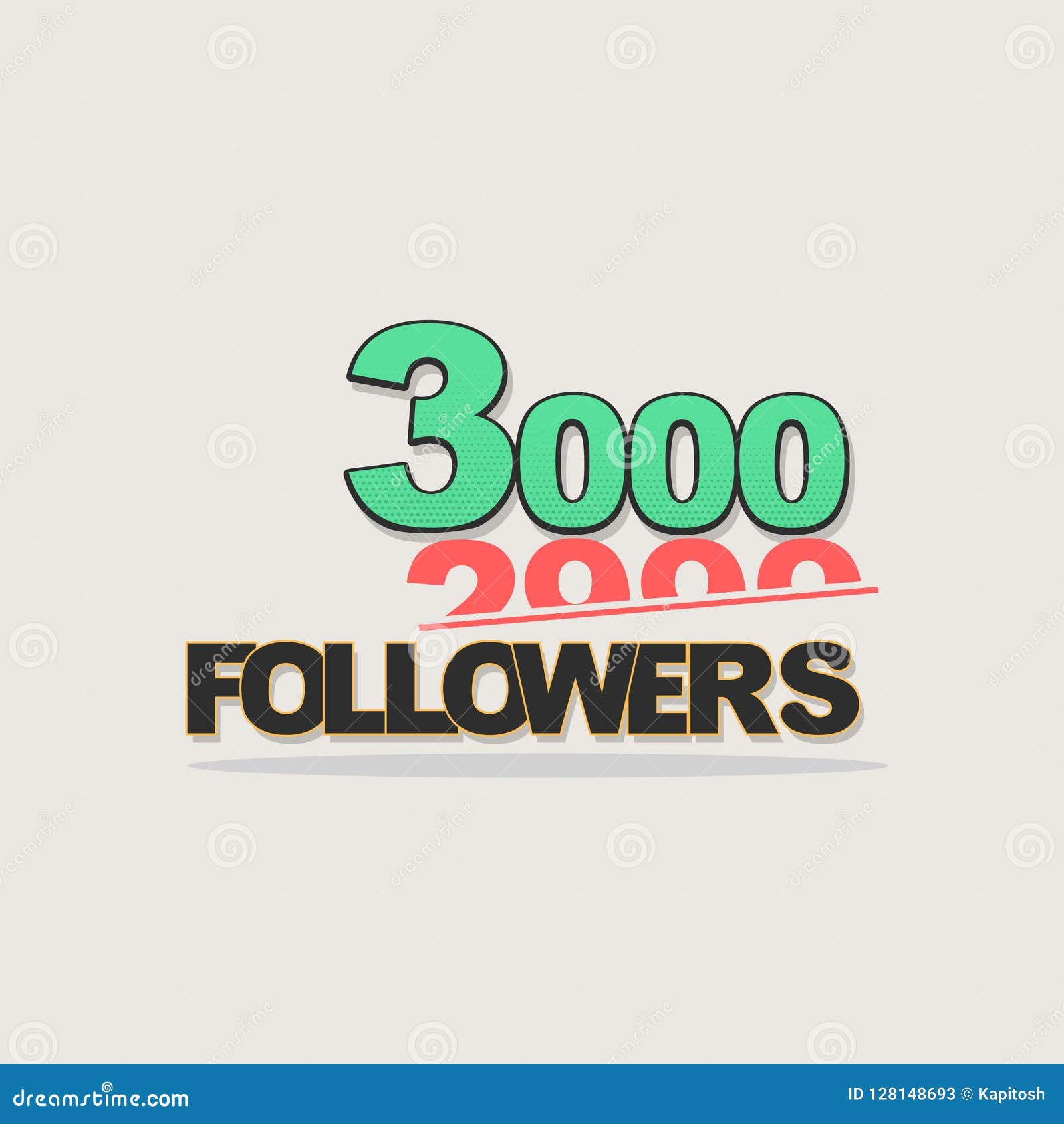 Follower Banner Comic Text Pop Art Design Stock Vector - Illustration ...