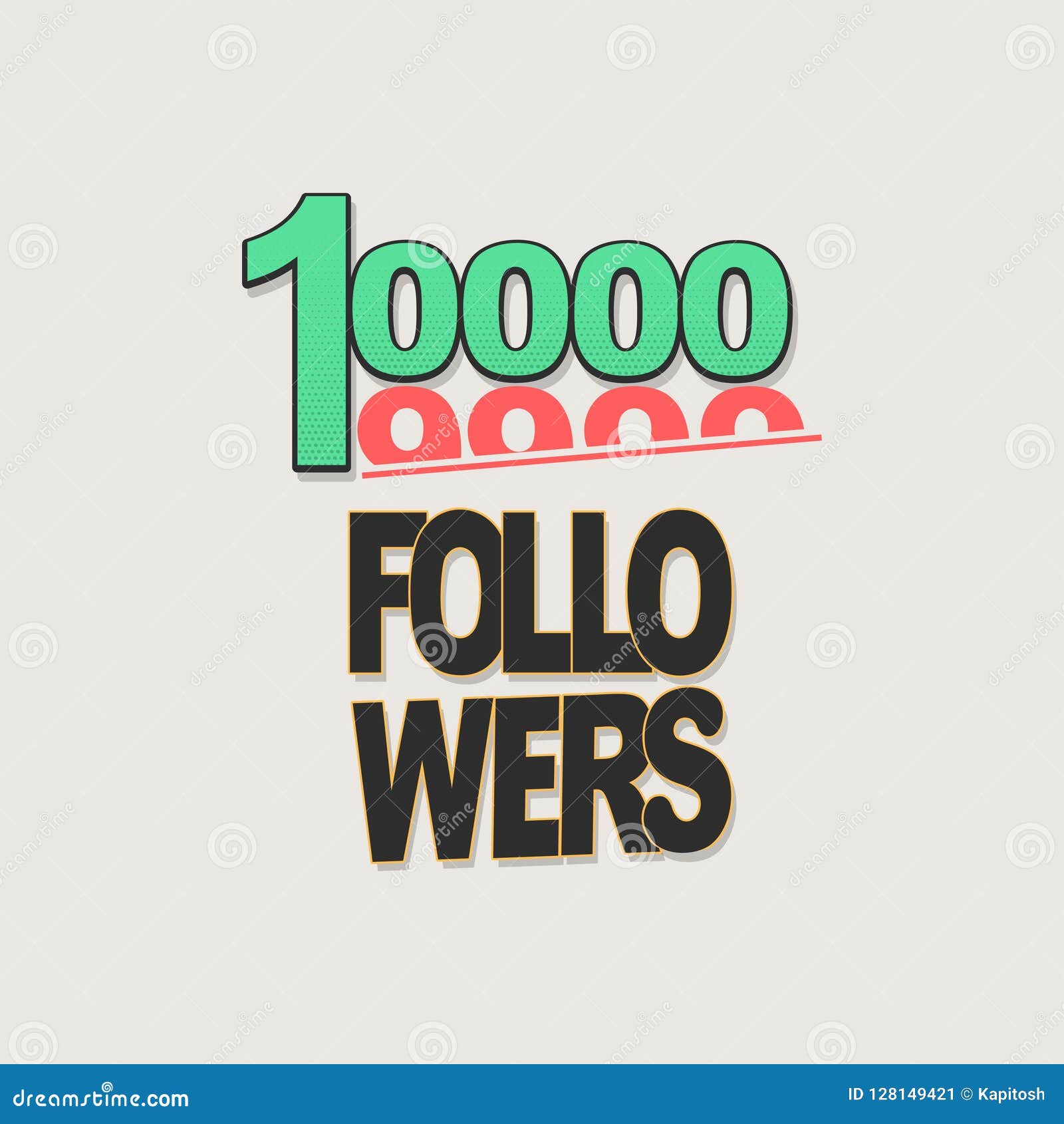 Follower Banner Comic Text Pop Art Design Stock Vector - Illustration ...