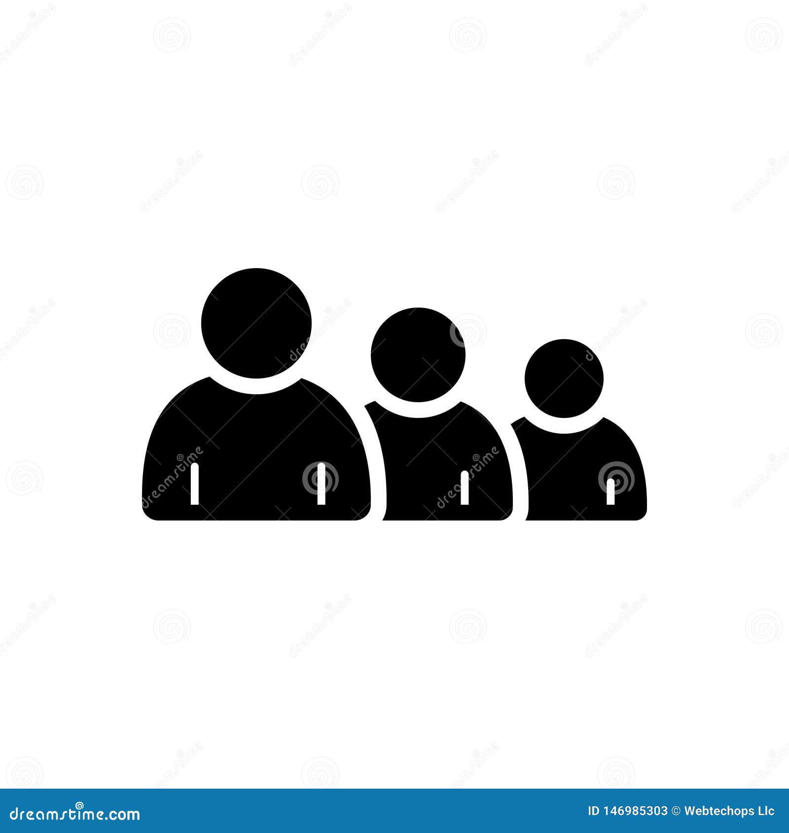 Black Solid Icon for Follower, Network and Follow Stock Vector ...