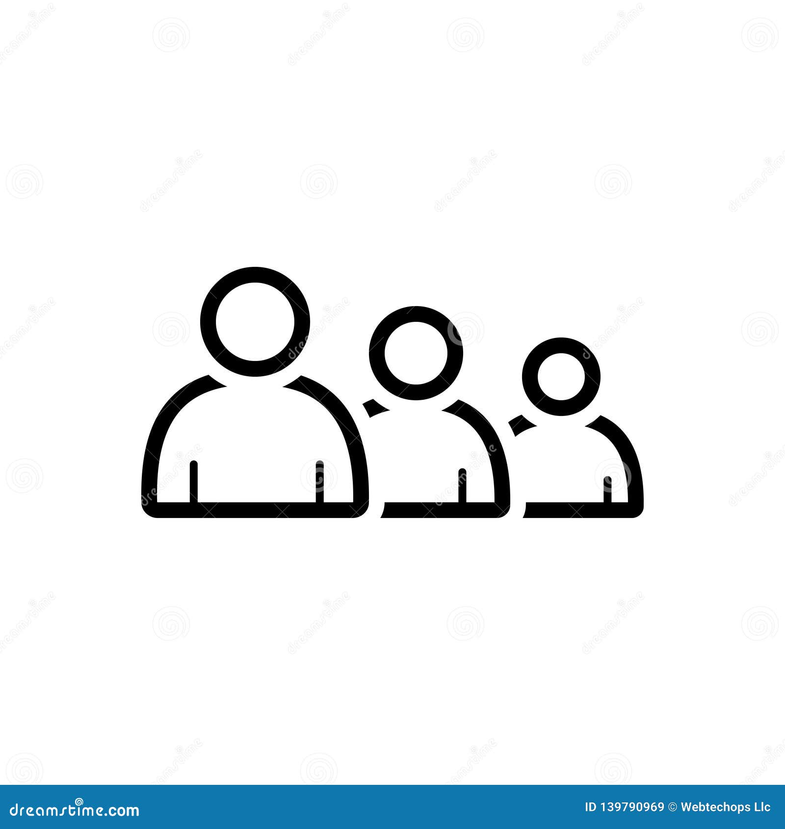 Black Line Icon for Follower, Follow and Network Stock Vector ...