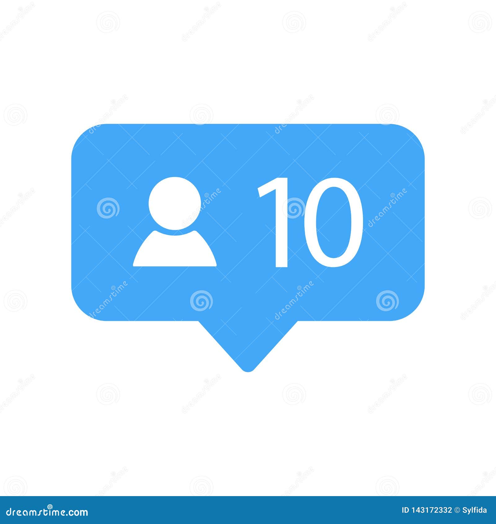 Follower Icon. Notification Counter Stock Illustration - Illustration ...