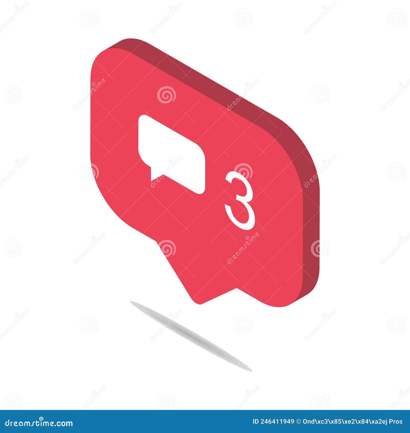 Follower Isometric Notification Symbol for Application Instagram. Web ...