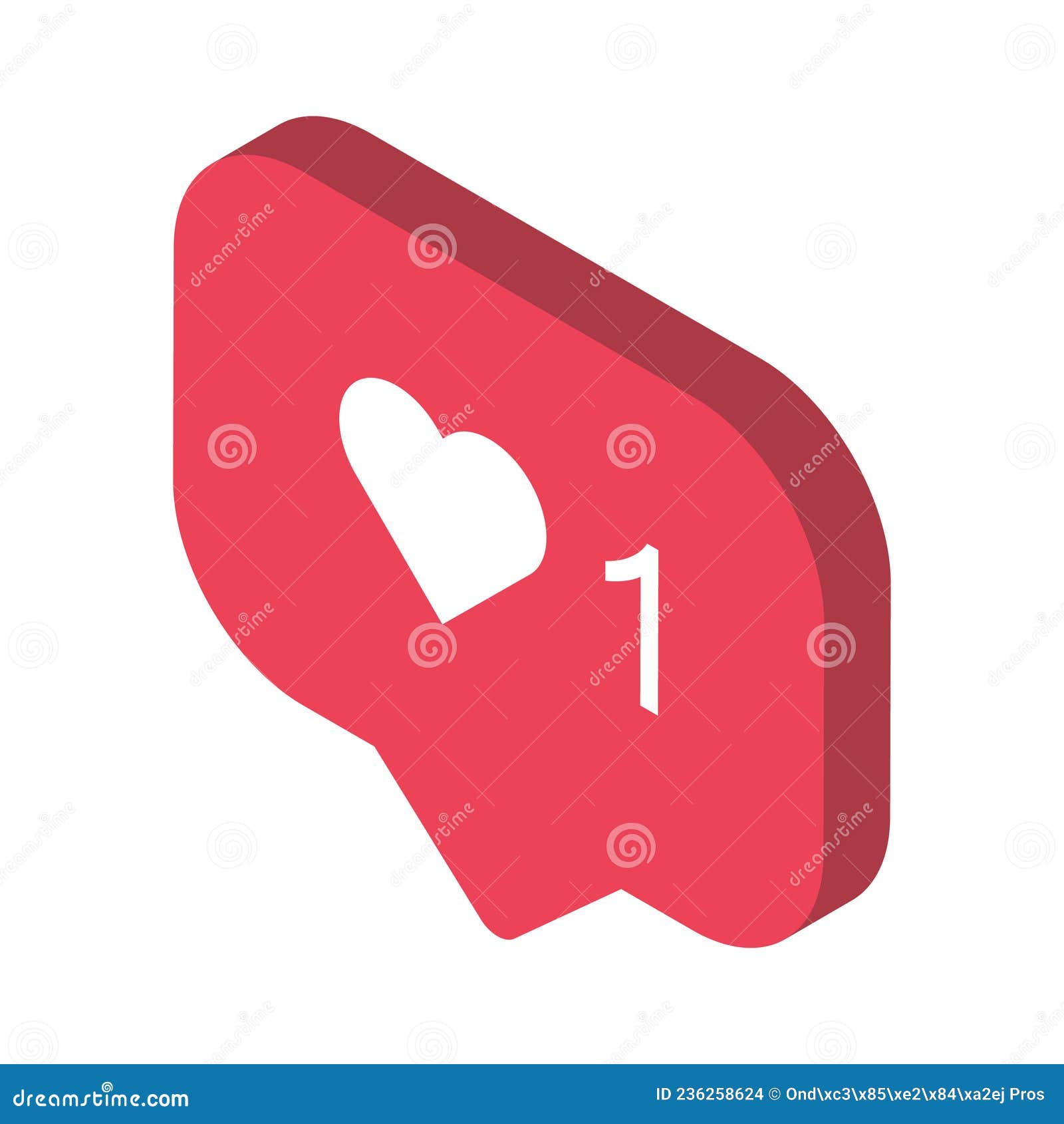 Follower Isometric Notification Symbol for Application Instagram. Web ...