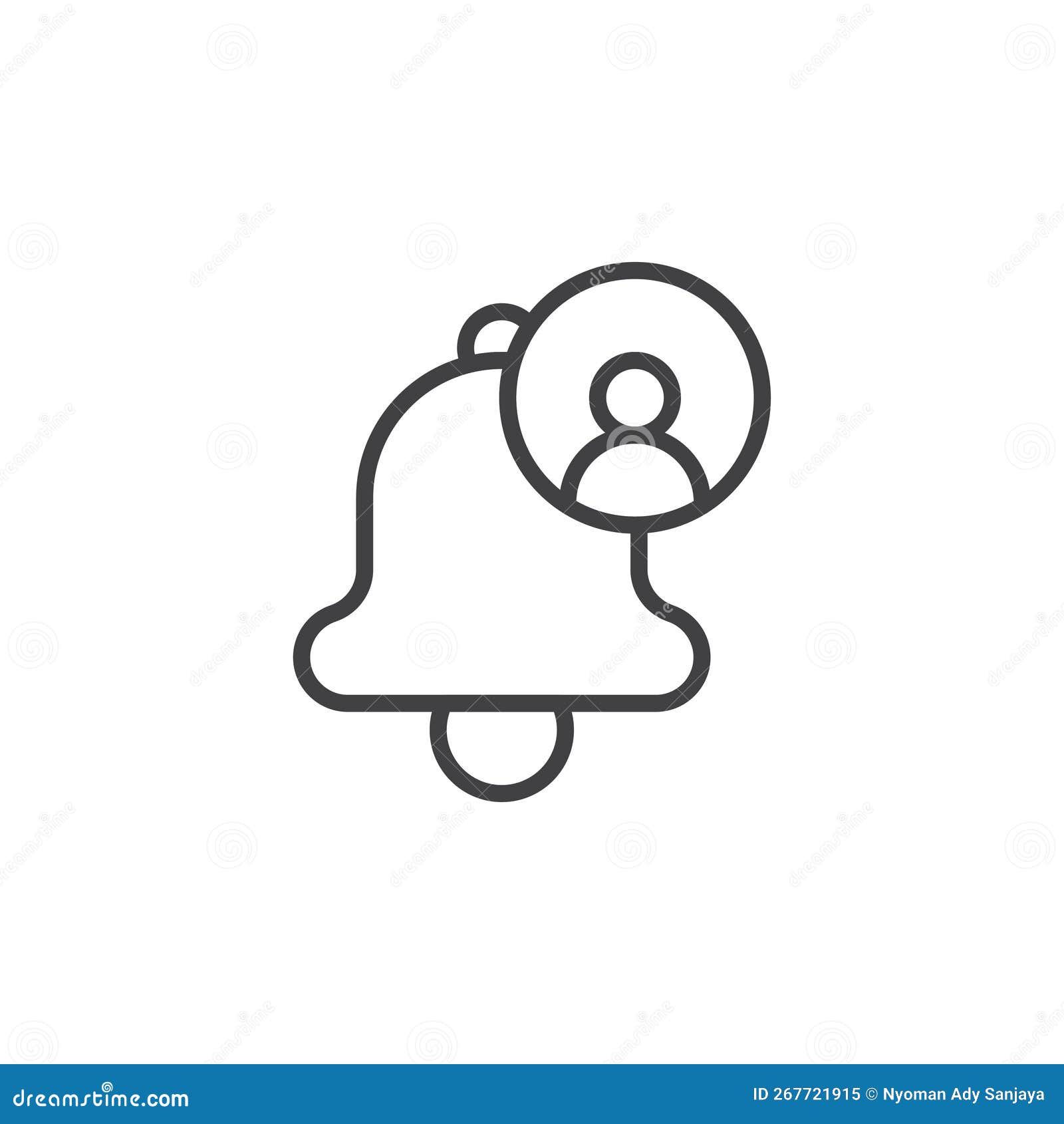 Follower Notification Line Icon. Linear Style Sign for Mobile Concept ...