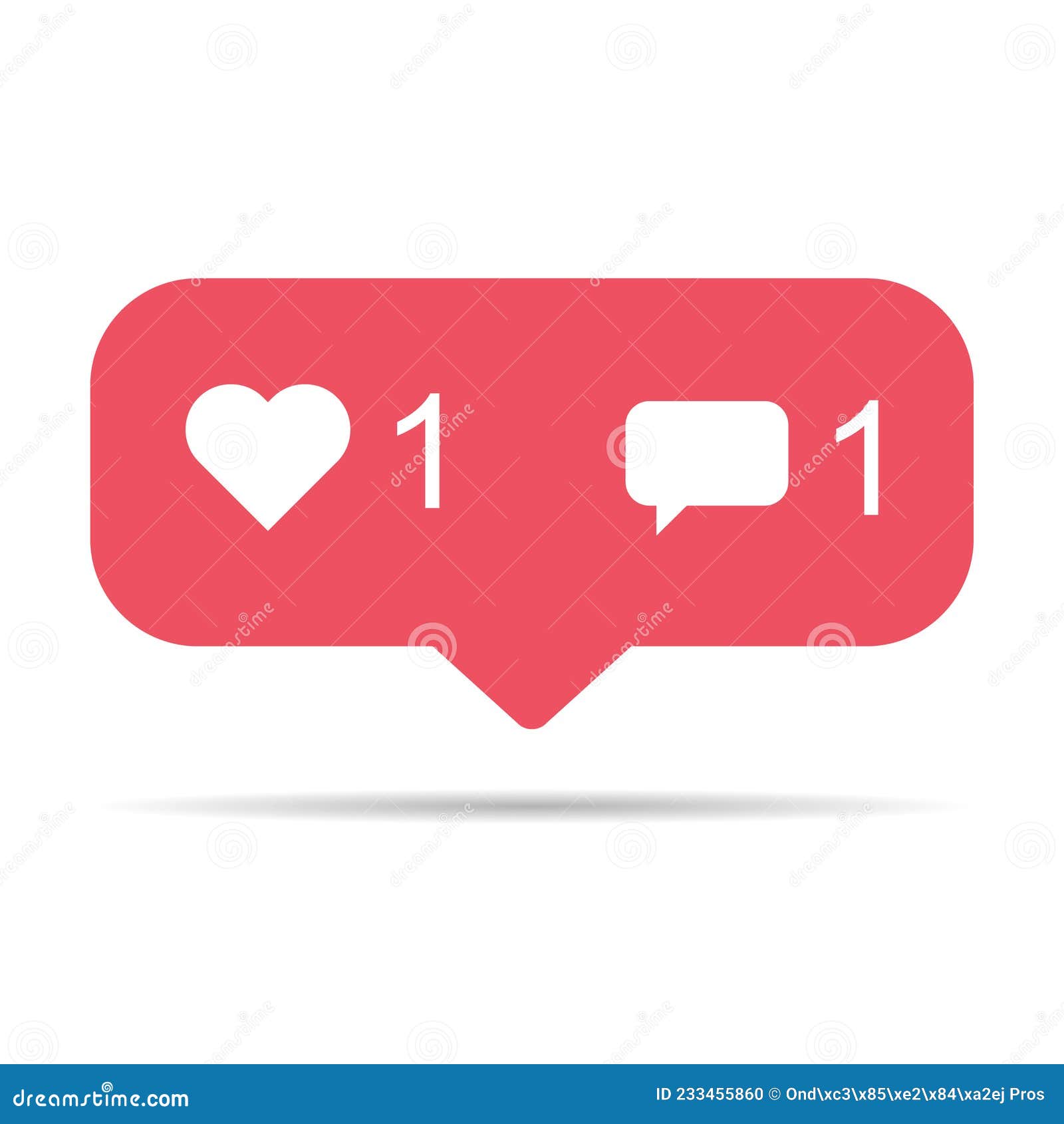 Follower Notification Symbol for Application Instagram. Web App Button ...