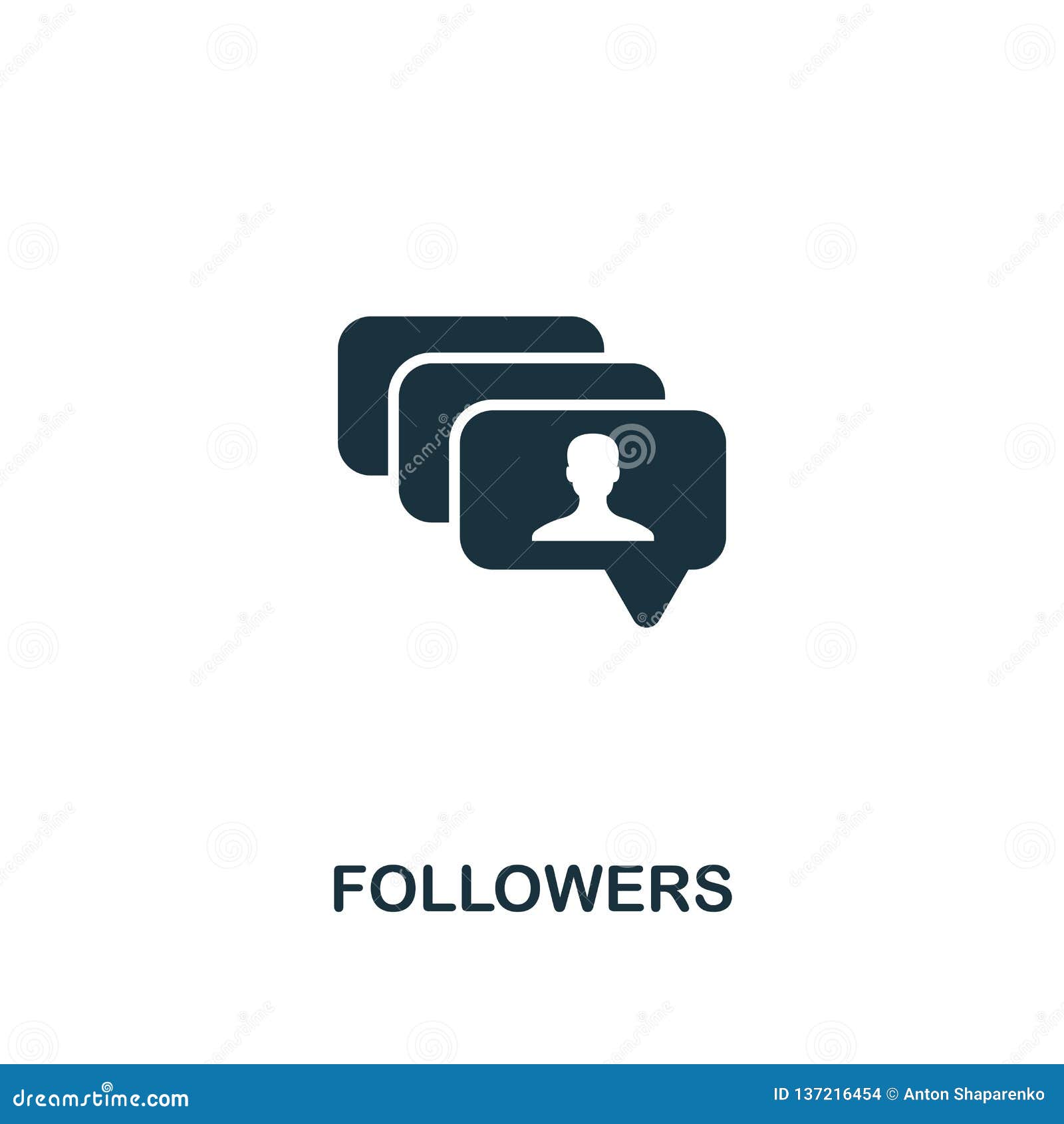 Followers Icon. Premium Style Design from Influencer Icon Collection ...