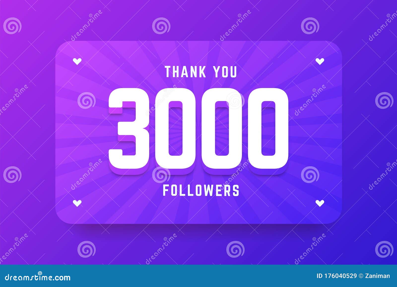 3000 Followers Vector. Greeting Social Card Thank You Followers ...