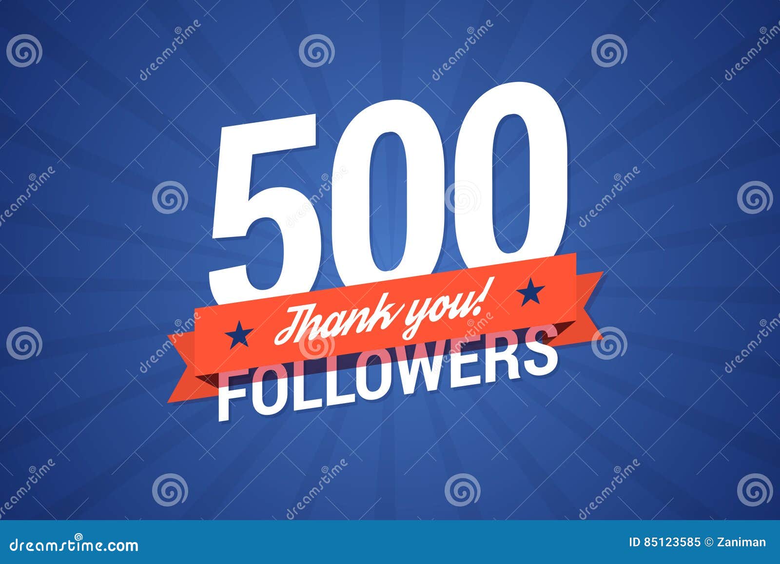 500 Followers Vector Illustration Stock Vector - Illustration of ...