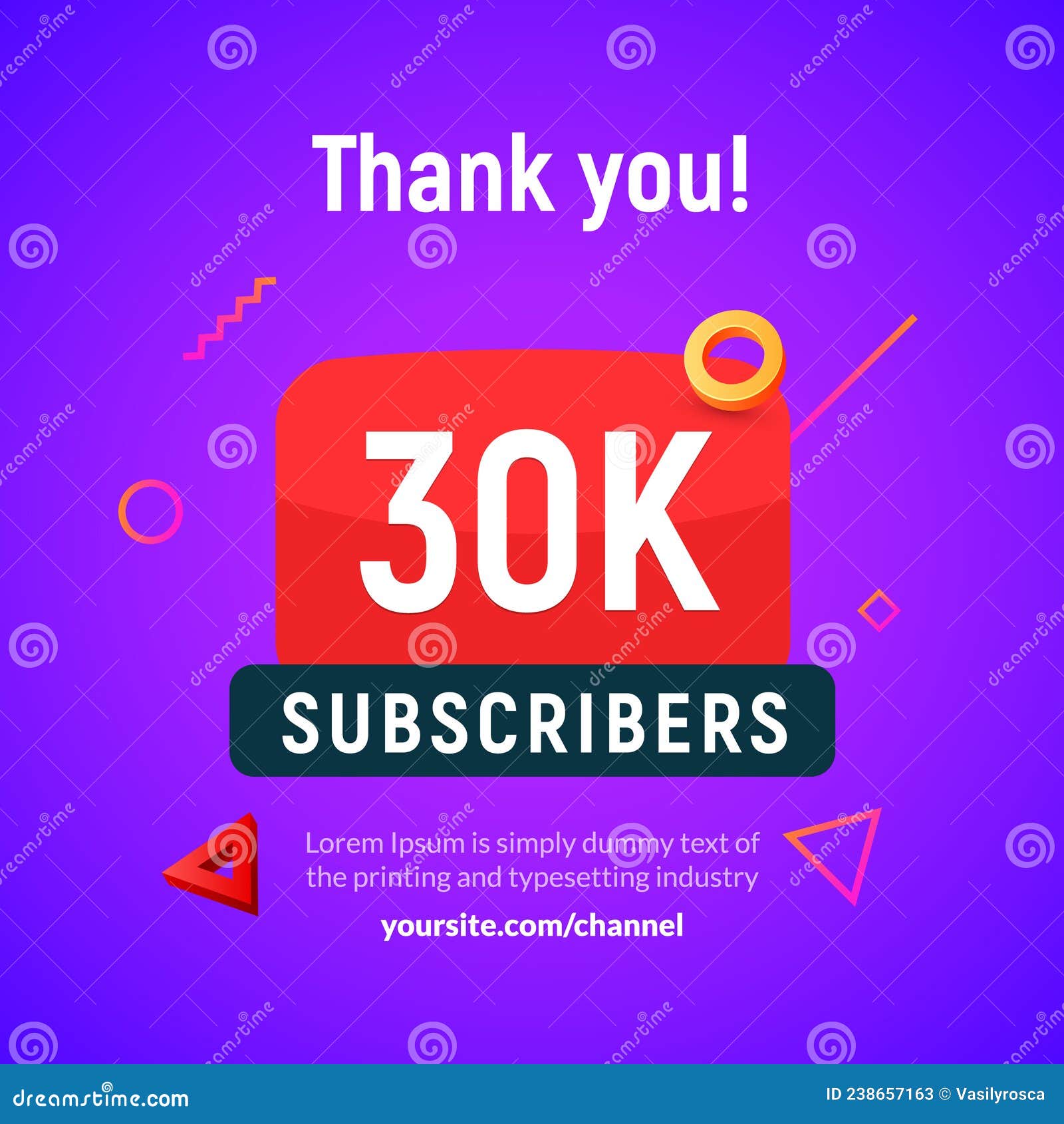 30000 Followers Vector Post 30k Celebration. Thirty Thousands ...