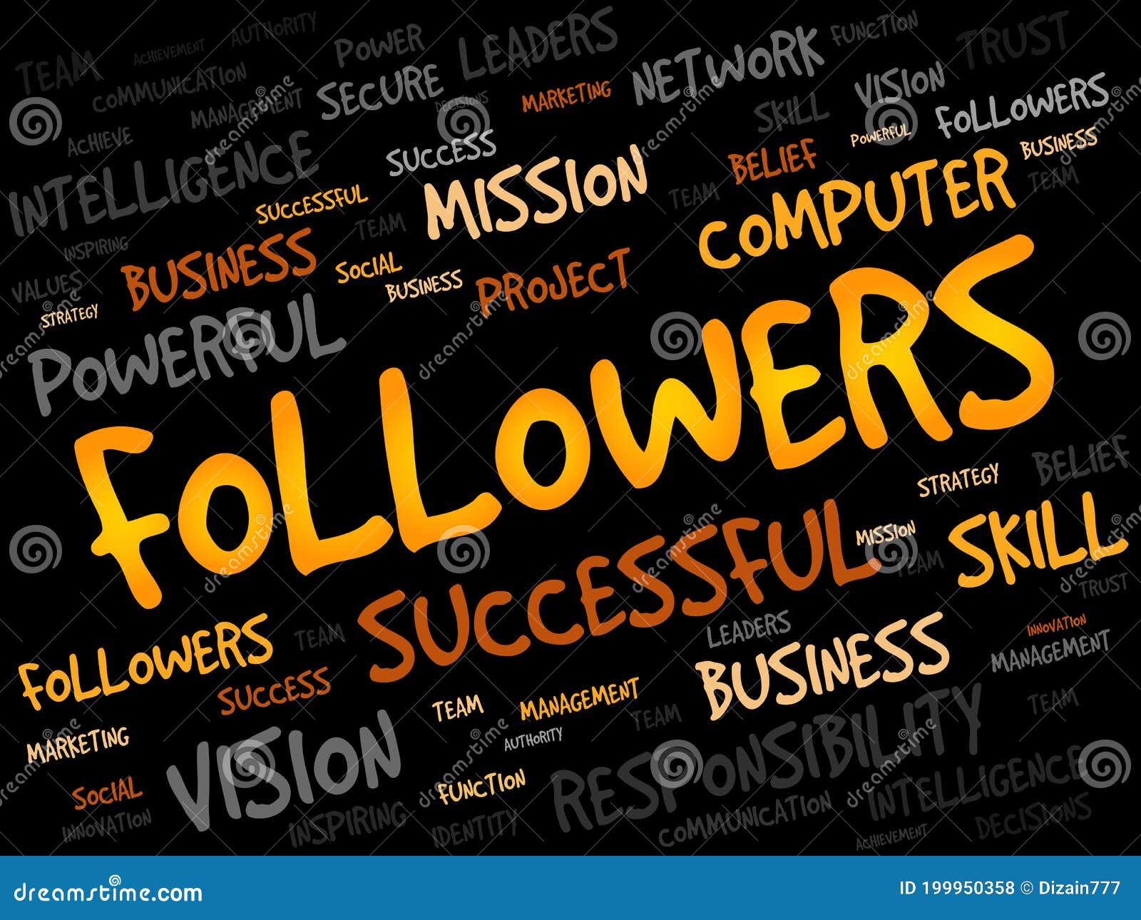 FOLLOWERS word cloud stock illustration. Illustration of innovation ...