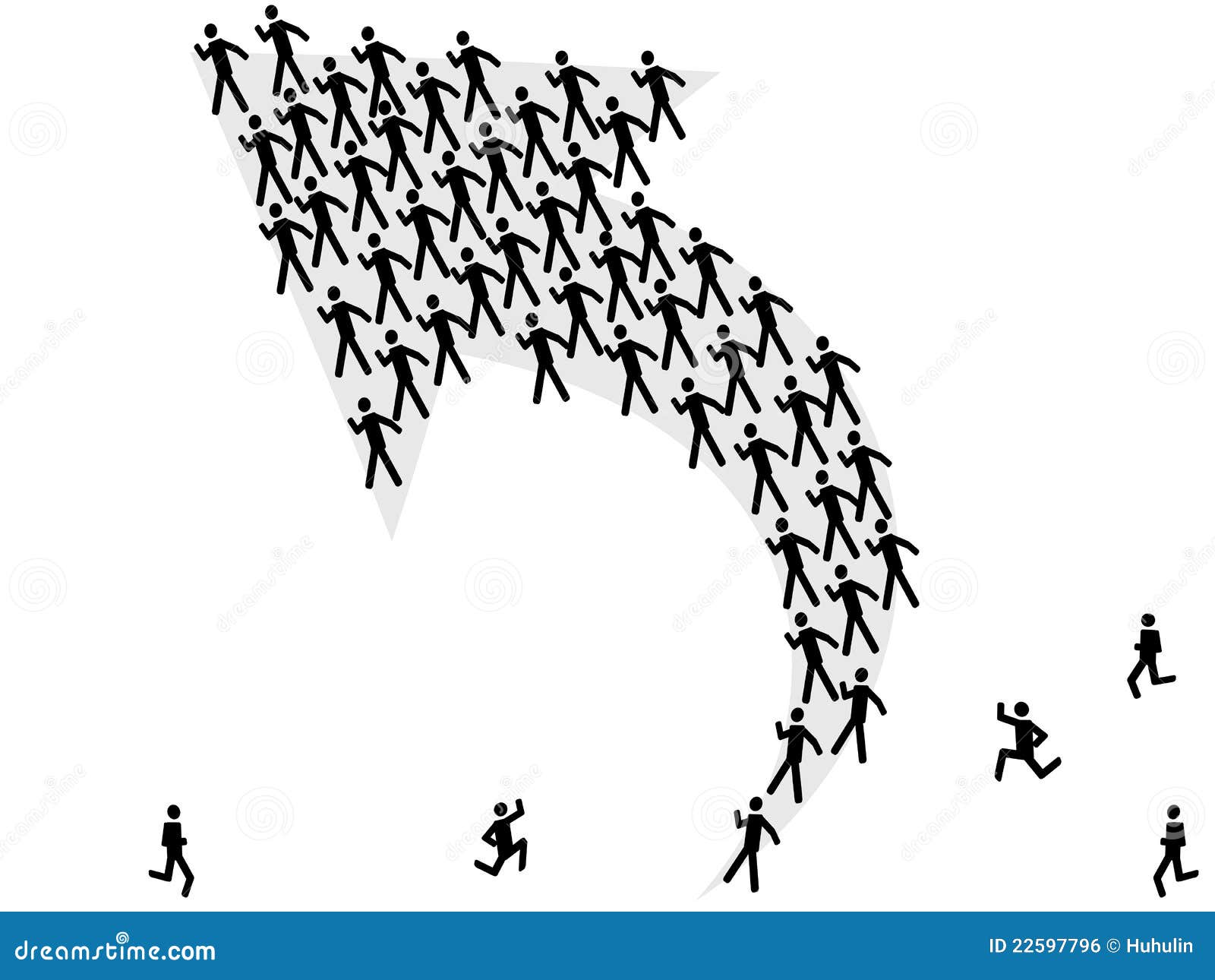 Following the direction stock vector. Illustration of direction - 22597796