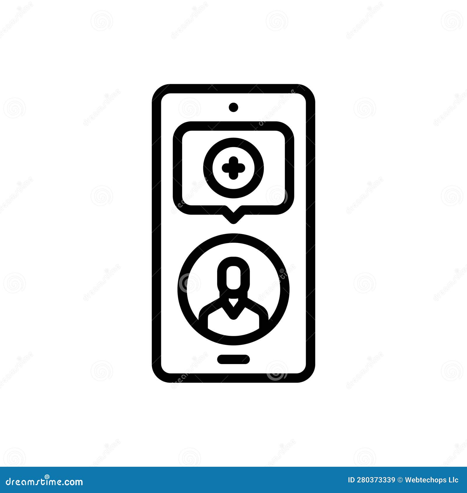 Black Line Icon for Following, Next and Communication Stock Vector ...