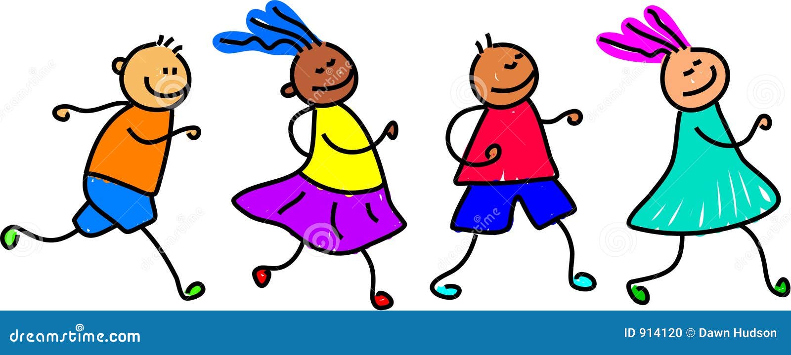 Following kids stock vector. Illustration of kindergarten - 914120