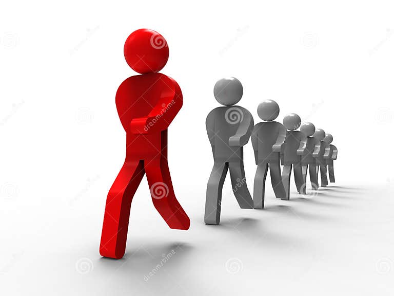 Following the Leader Concept Stock Illustration - Illustration of ...