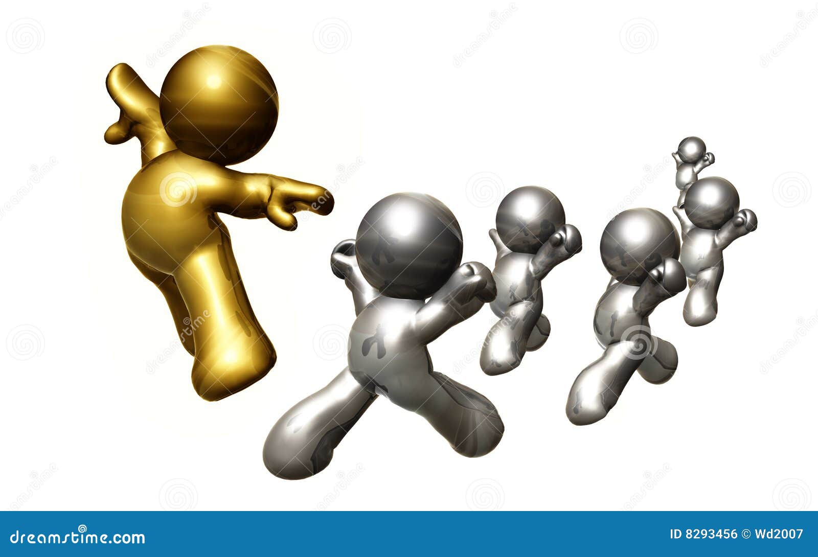 Following the Leader To Reach Success Stock Photo - Image of approach ...