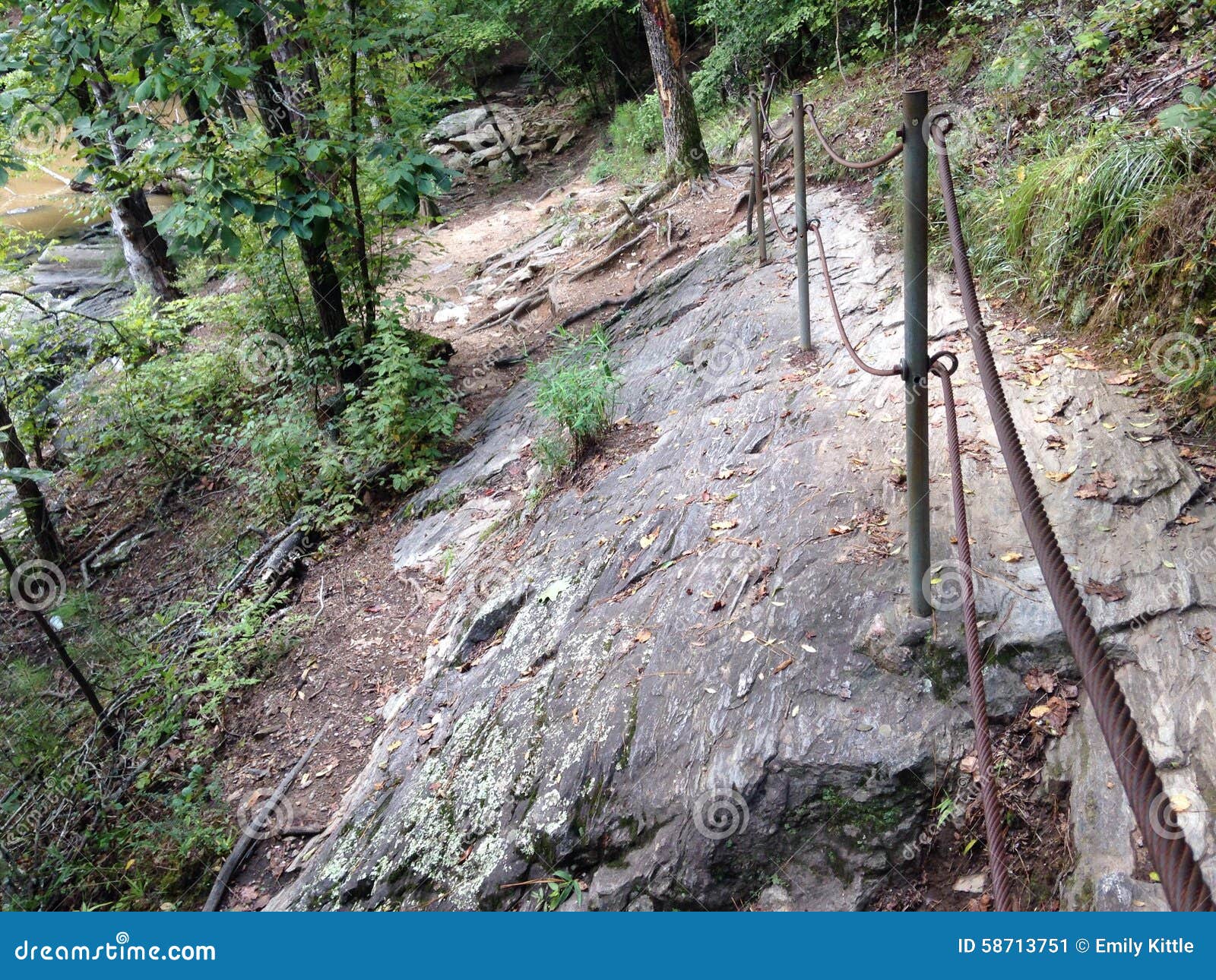Following the path stock image. Image of railing, trail - 58713751
